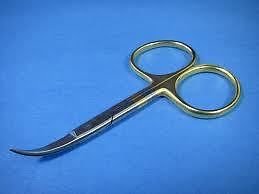Dr. Slick All Purpose Scissor, 4", Gold Loops, Curved