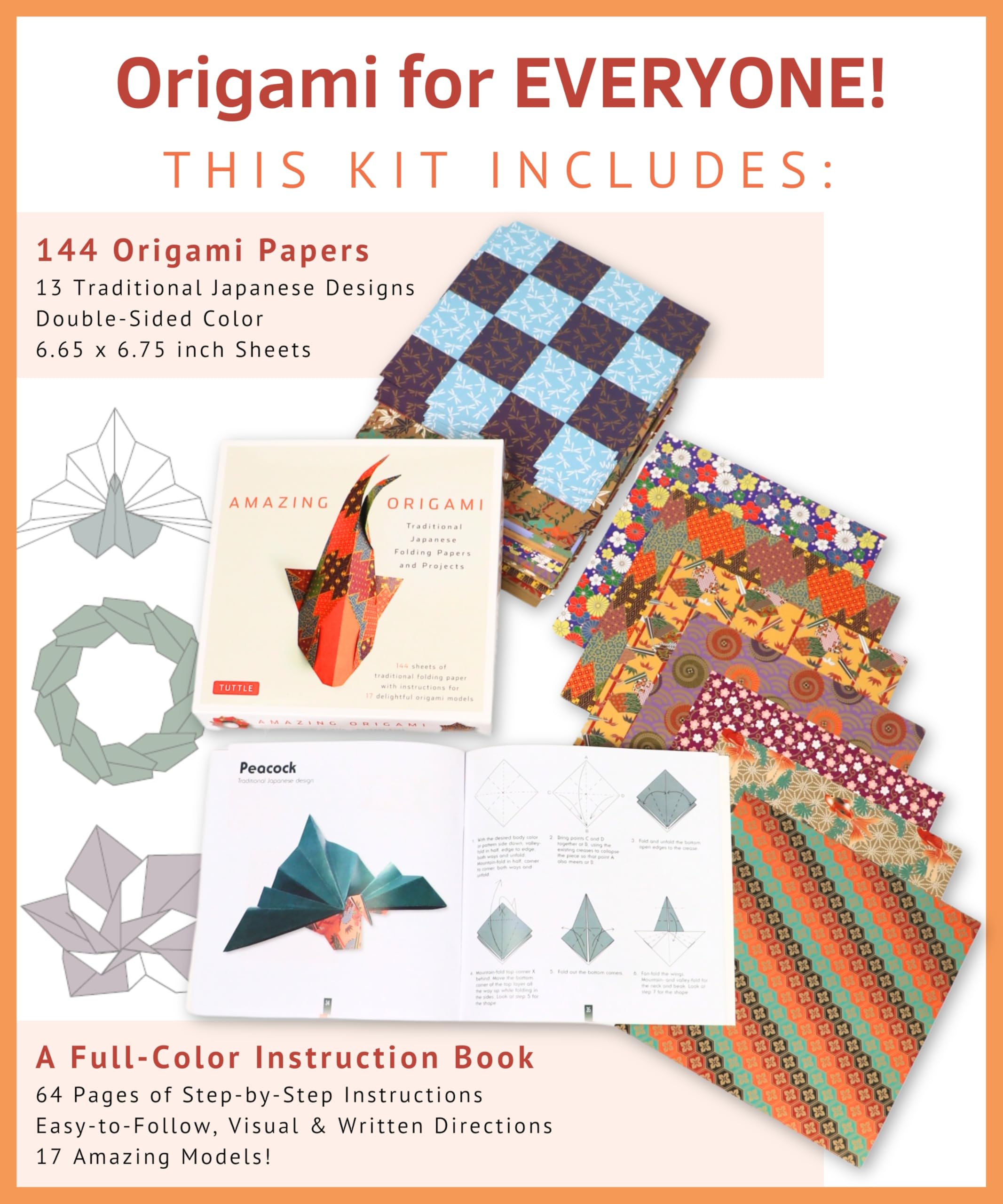 Amazing Origami Kit: Traditional Japanese Folding Papers and Projects [144 Origami Papers with Book, 17 Projects]