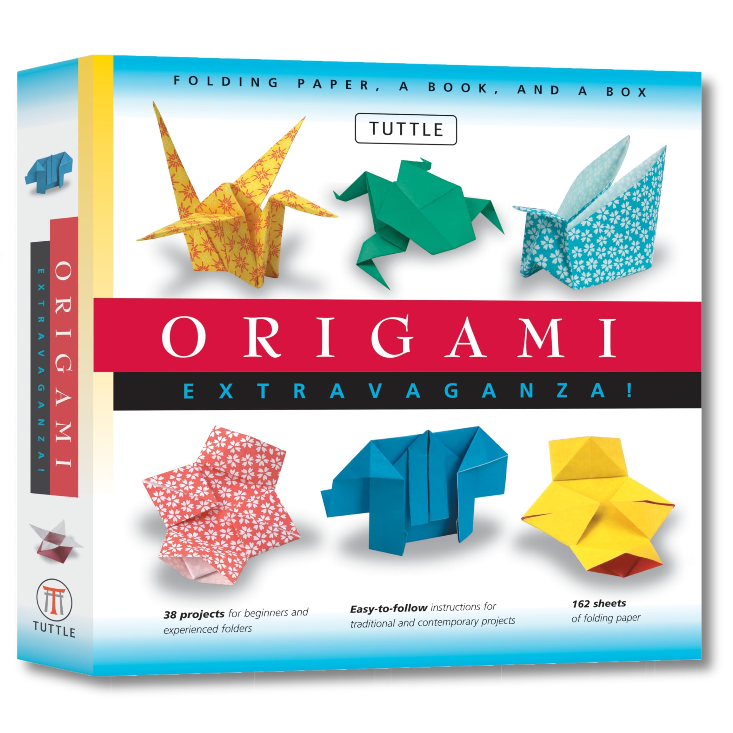 Origami Extravaganza! Folding Paper, a Book, and a Box: Origami Kit Includes Origami Book, 38 Fun Projects and 162 Origami Papers: Great for Both Kids and Adults