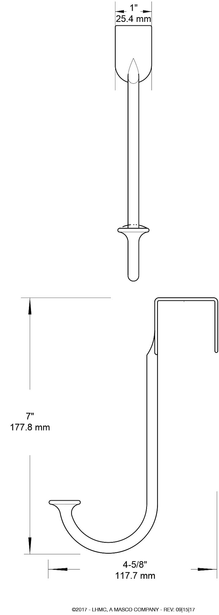 Liberty BBF430Z-SN-U Single Over-the-Door Hook, Satin Nickel