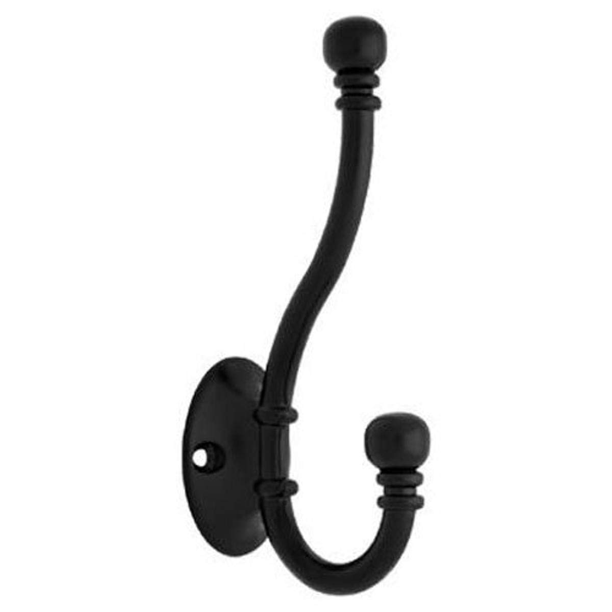 Liberty B46305C-FB-C Ball End Coat and Hat Hook, Flat Black