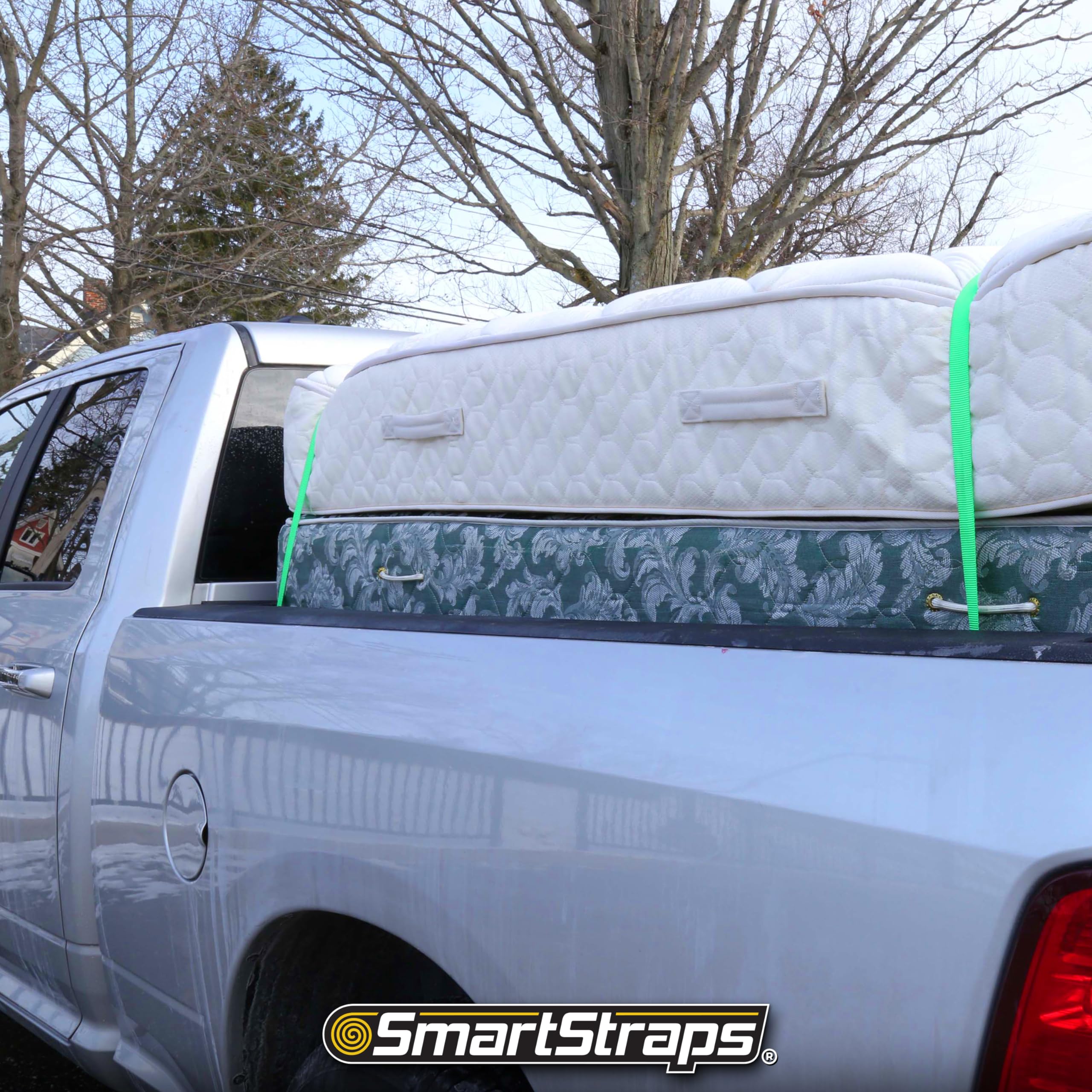 SmartStraps Ratchet Straps - 6ft GRN Padded Ratchet 2pk 1,500lb , green -SMAR138