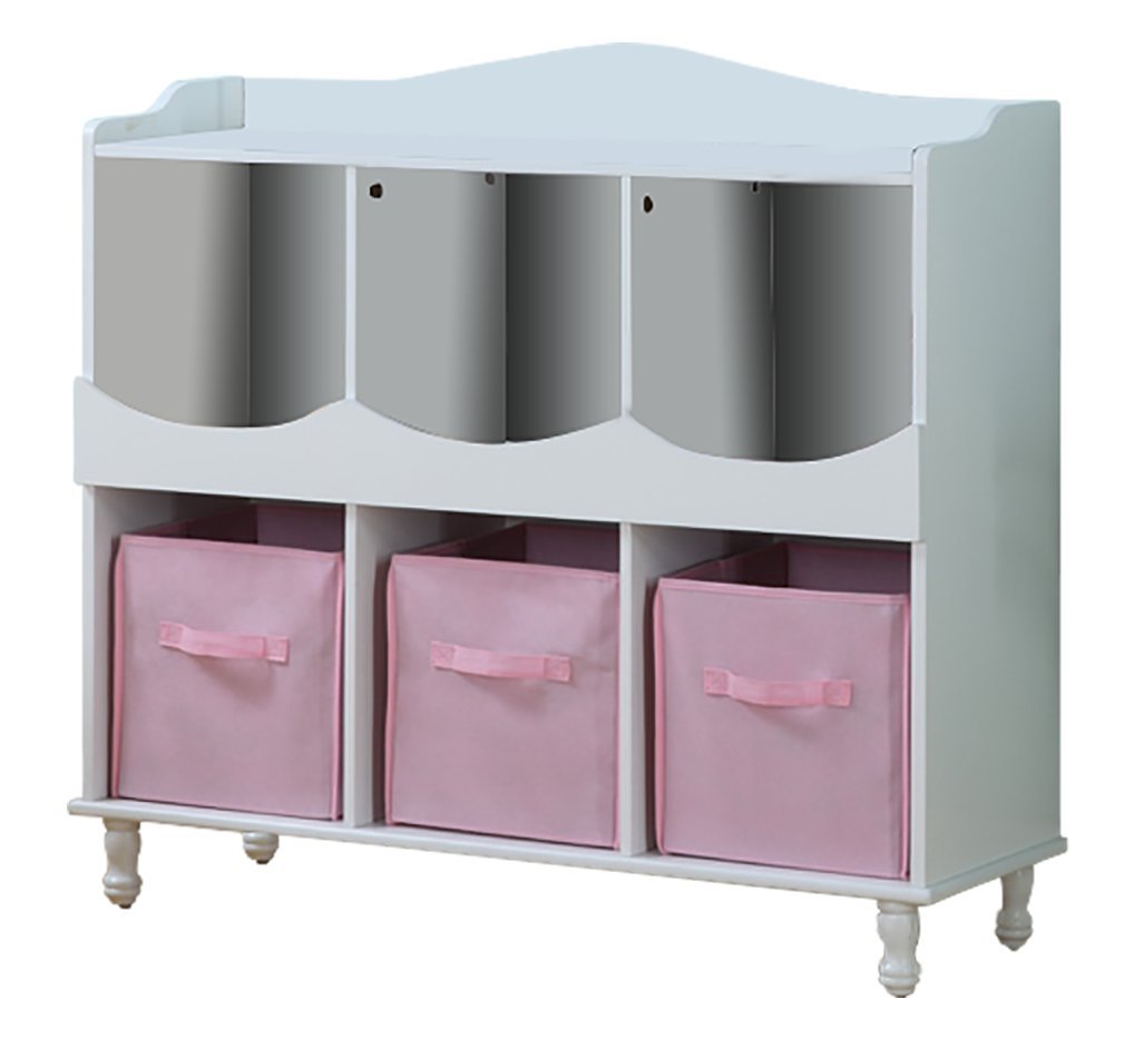 King's Brand 6 Cubby Storage Cabinet, White