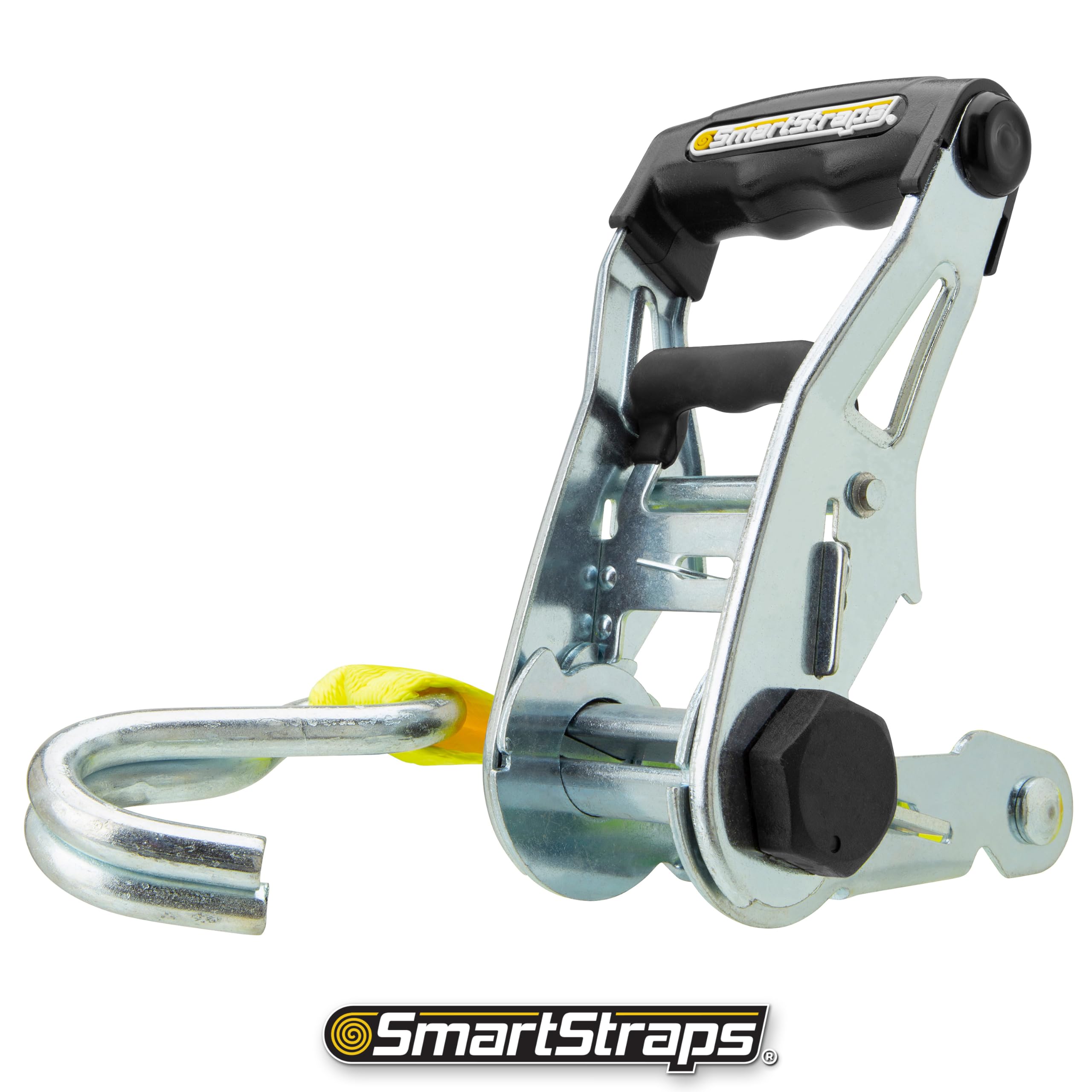 SmartStraps 14’ Ratchet Straps, 2 Pack –5,000lbs Break Strength, 1,667lbs Safe Work Load –Commercial Tie Down Straps for Heavy Duty Cargo, Haul Equipment and Vehicles