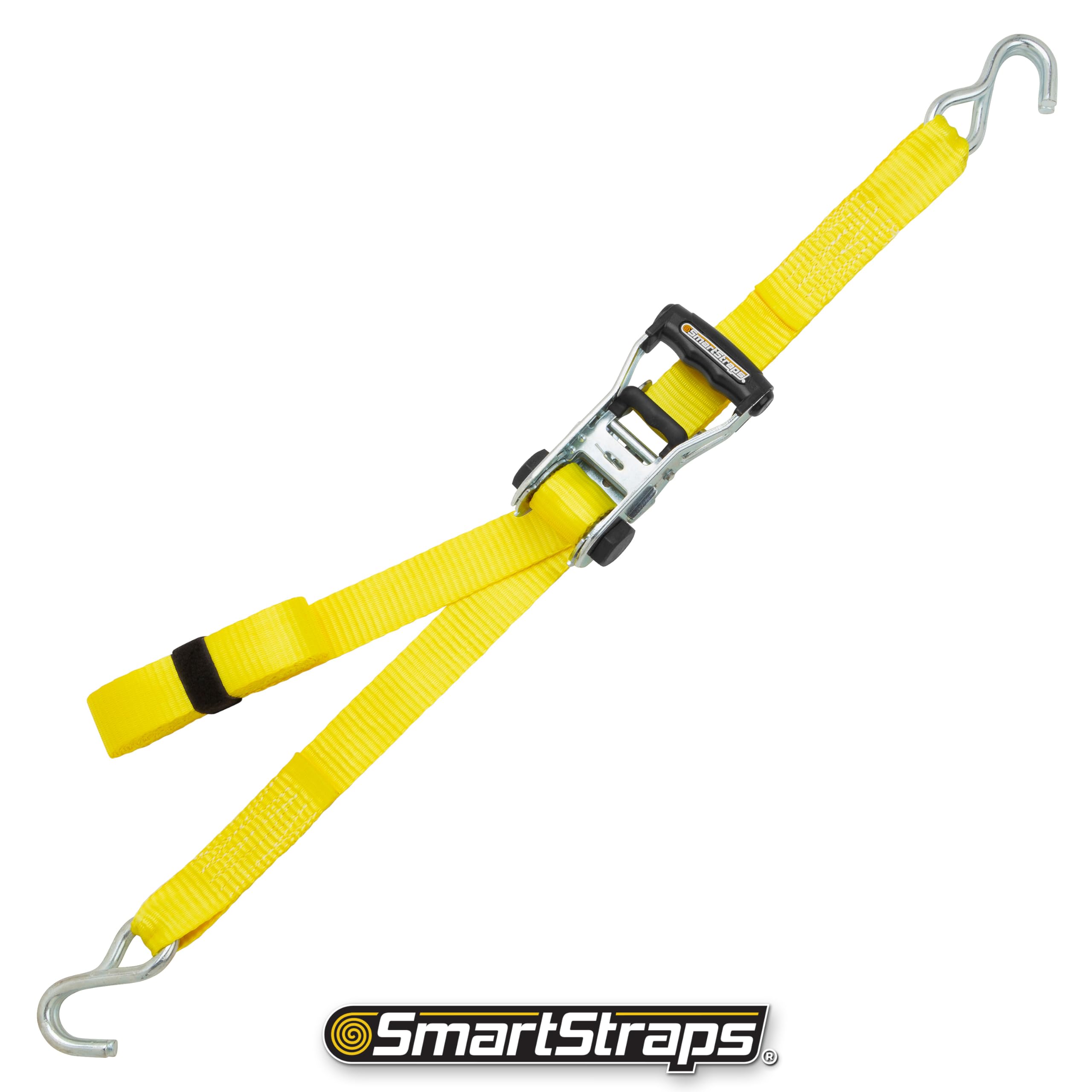 SmartStraps 14’ Ratchet Straps, 2 Pack –5,000lbs Break Strength, 1,667lbs Safe Work Load –Commercial Tie Down Straps for Heavy Duty Cargo, Haul Equipment and Vehicles