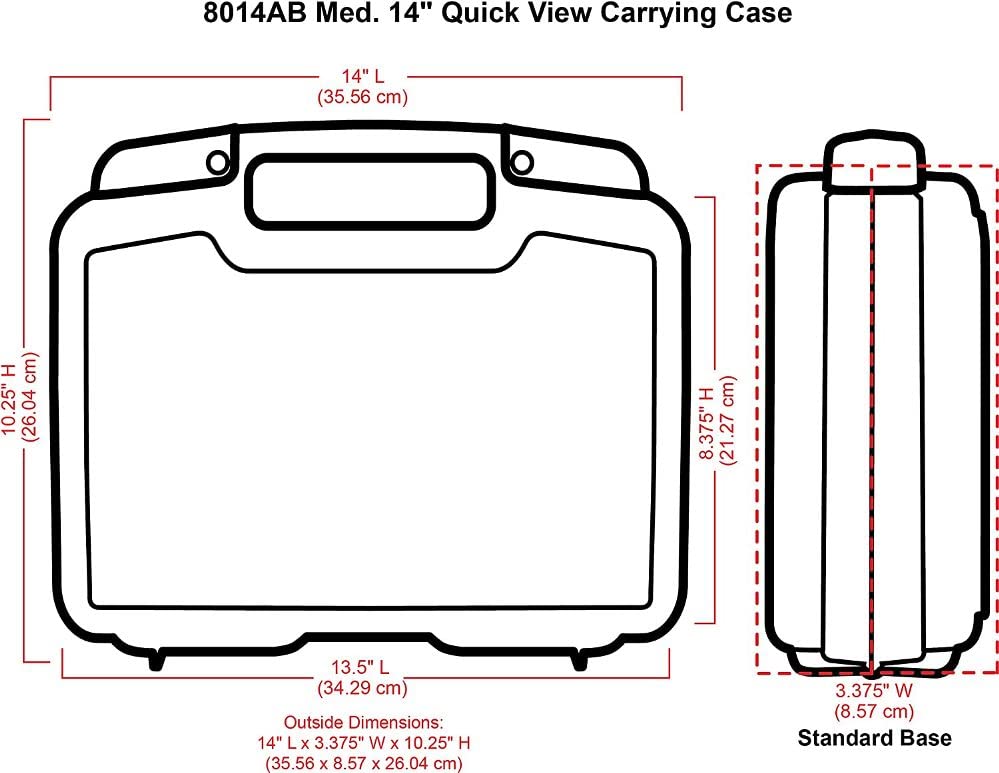 ArtBin 8014AB 14 Inch Quick View Carrying Case - 14 in. x 3.375 in. x 10.25 in., Lockable Art and Craft Supply Storage with Latches and Handles, Portable, Clear