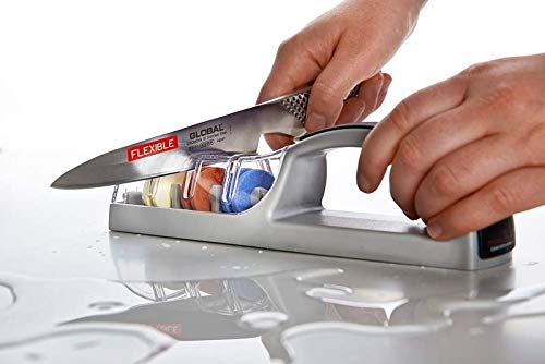 MinoSharp 550/GB 3 Stage III Hand-Held Knife Sharpener, 2.1, Gray