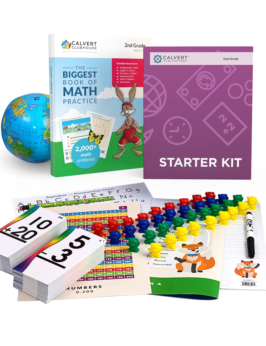 Calvert 2nd Grade Starter Kit and Clubhouse Biggest Book of Math Practice