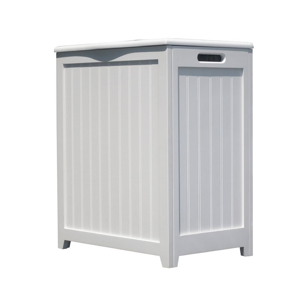 Oceanstar RHP0109W Rectangular Laundry Wood Hamper, White Finished