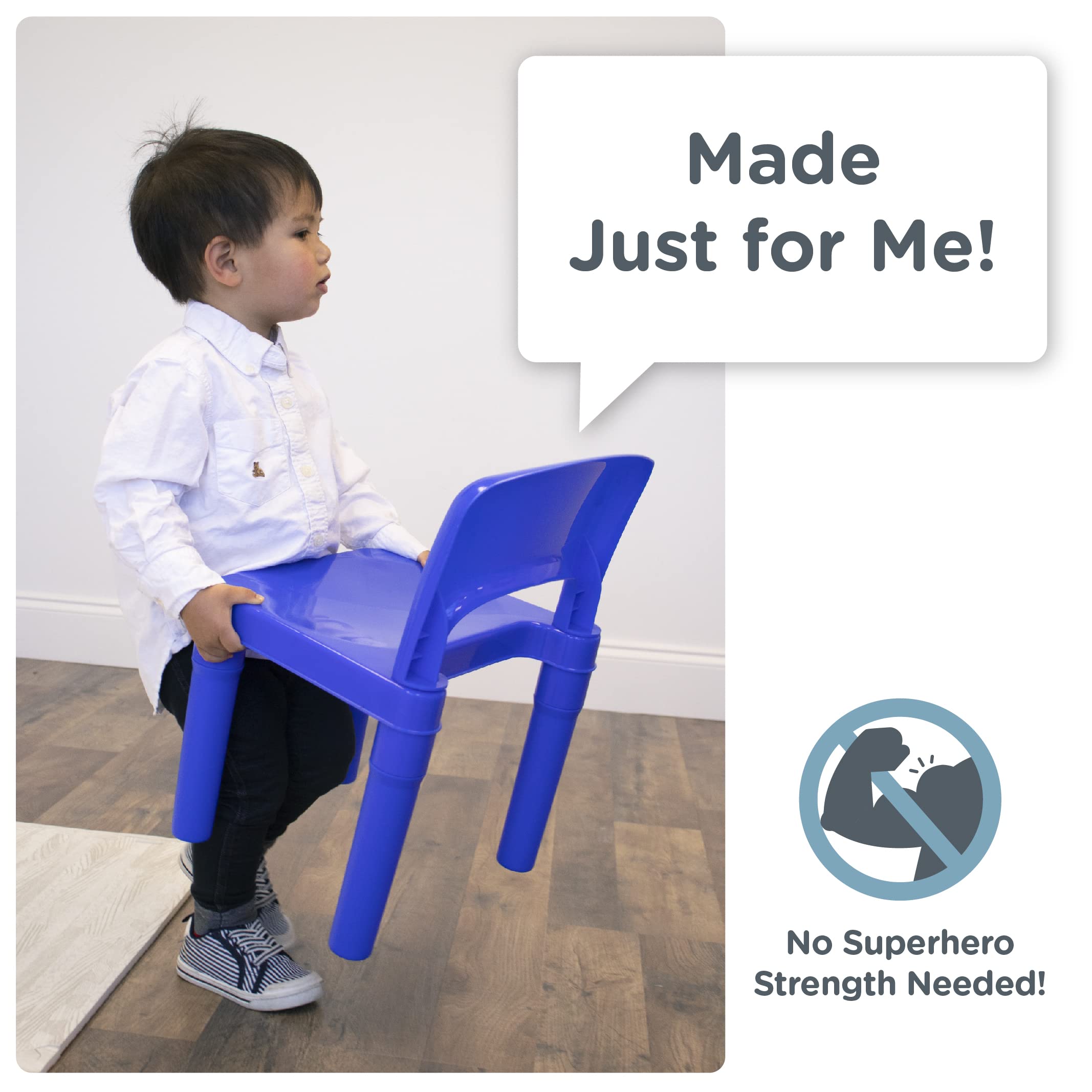 Humble Crew, Red/Green/Blue Kids 2-in-1 Plastic Building Blocks-Compatible Activity Table and 2 Chairs Set, Round, Primary Colors