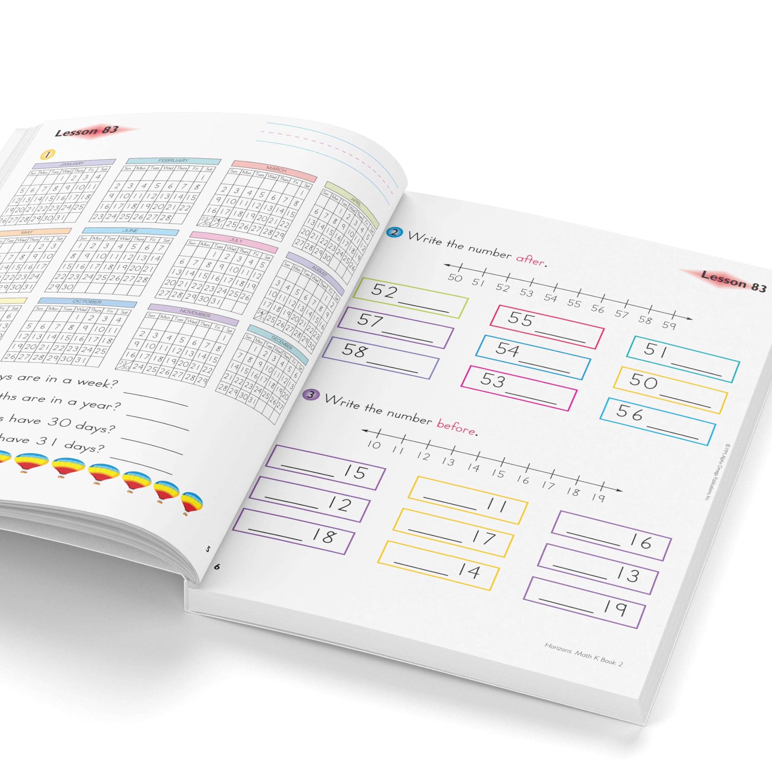 Horizons Math Kindergarten Student Book 2