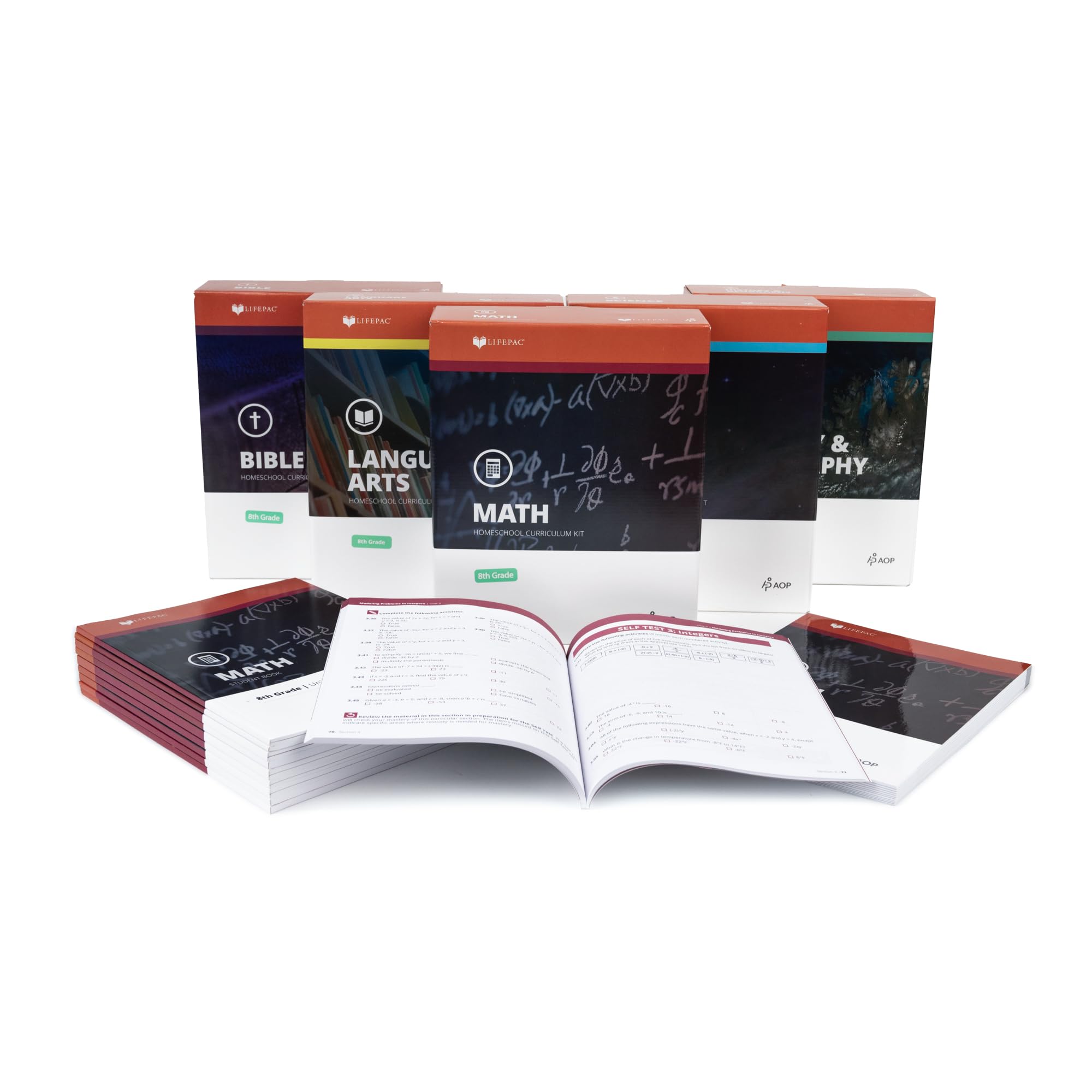 Alpha Omega Publications Lifepac 5 Subject Complete Set Grade 8