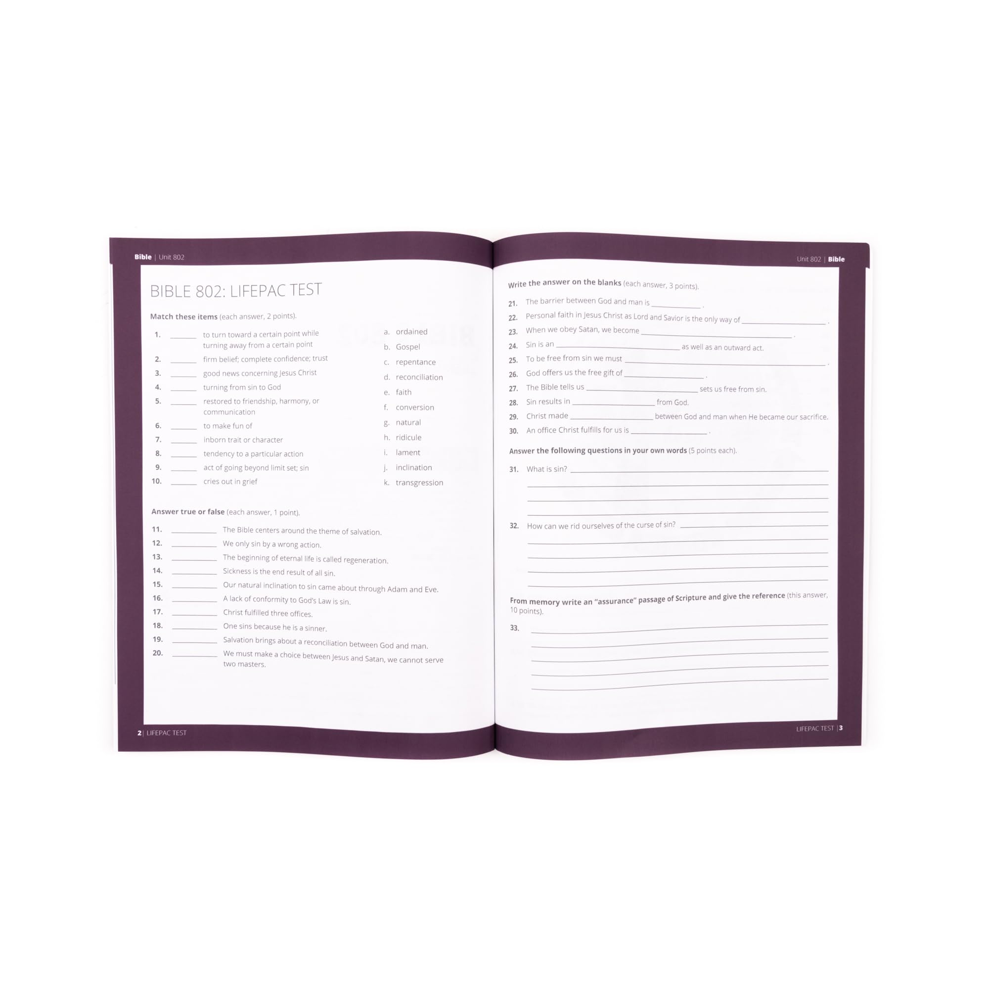 Alpha Omega Publications Lifepac 5 Subject Complete Set Grade 8