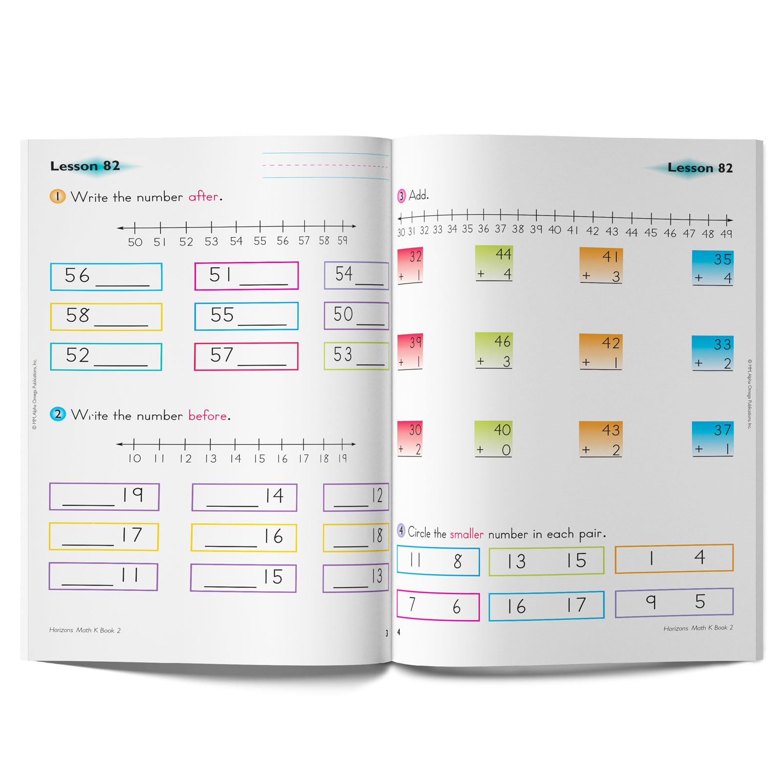 Horizons Kindergarten Math Student Book 2 (Lifepac)