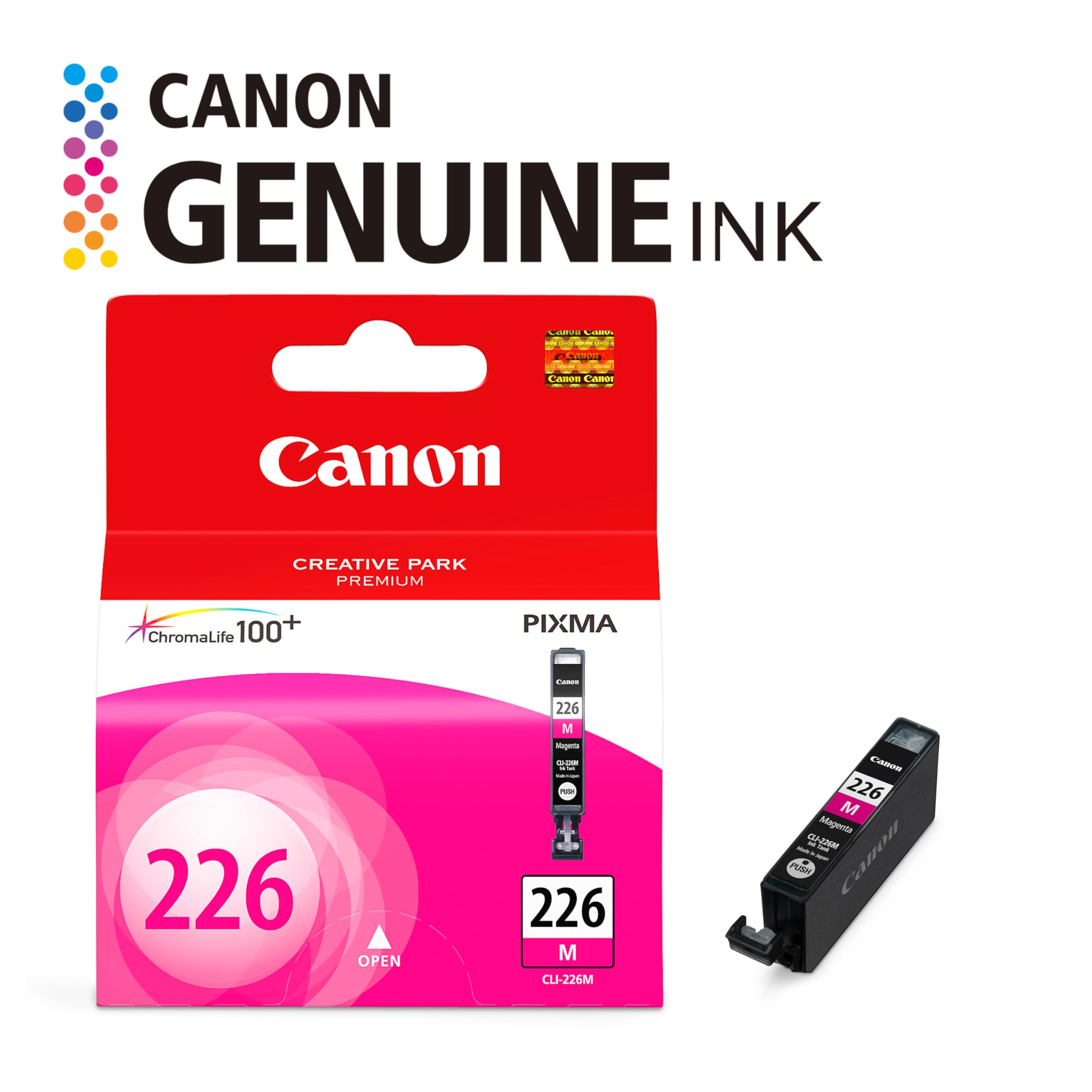 Canon CLI-226 MAGENTA Compatible to iP4820,iP4920,iX6520,MG5120 CANON EXCLUSIVE,MG5320,MG5520,MG8120/MG6120,MG8220/MG6220,MX882,MX892/MX472 Printers