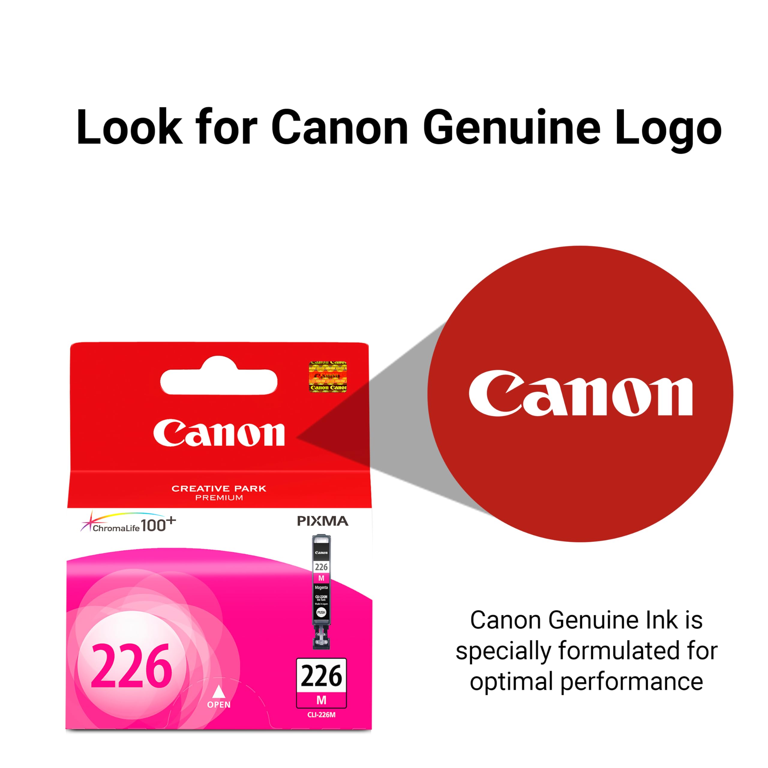 Canon CLI-226 MAGENTA Compatible to iP4820,iP4920,iX6520,MG5120 CANON EXCLUSIVE,MG5320,MG5520,MG8120/MG6120,MG8220/MG6220,MX882,MX892/MX472 Printers