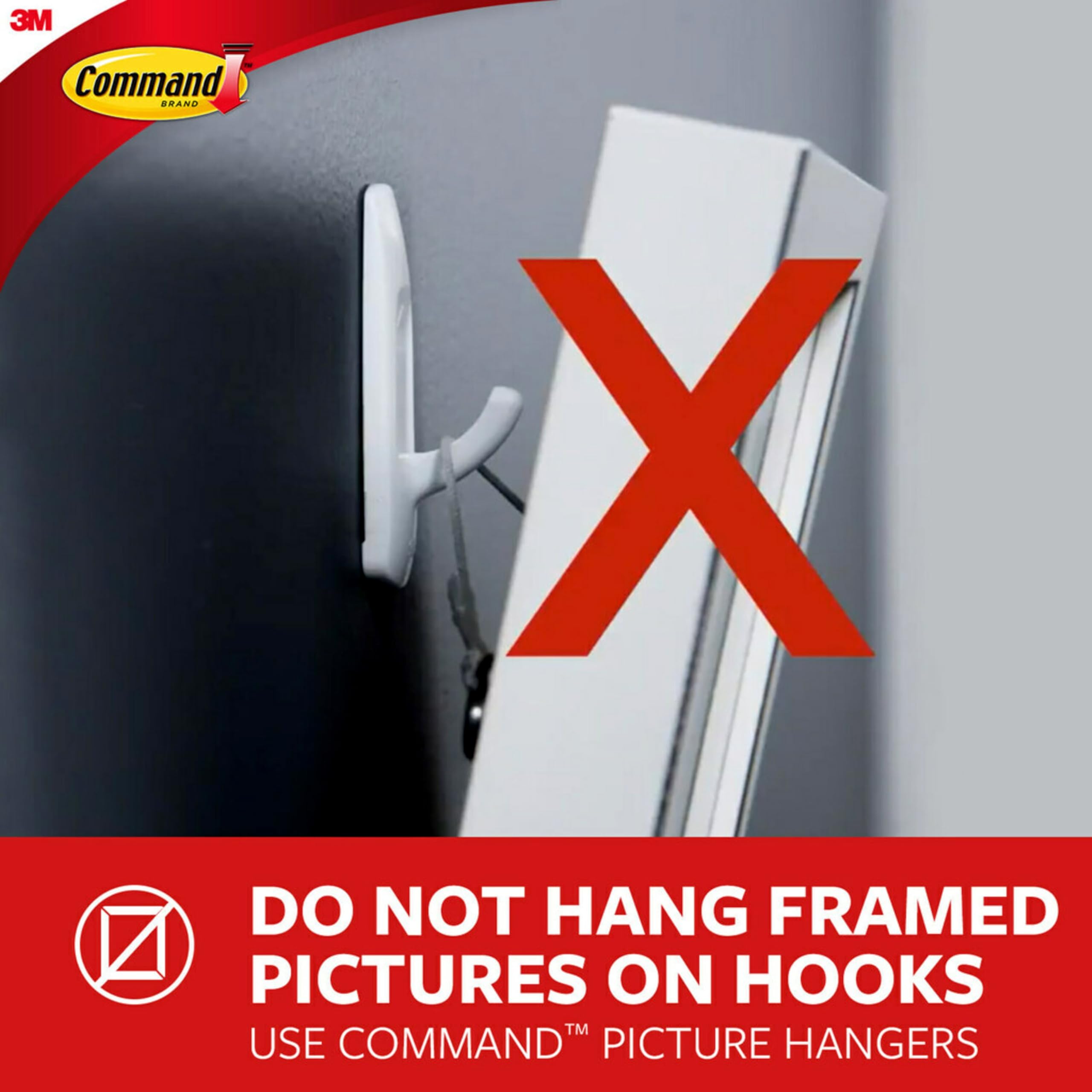 Command Bath Large Water-Resistant Adhesive Refill Strips, 4-Large Strips, Re-Hang Large Bath Hooks or Caddies