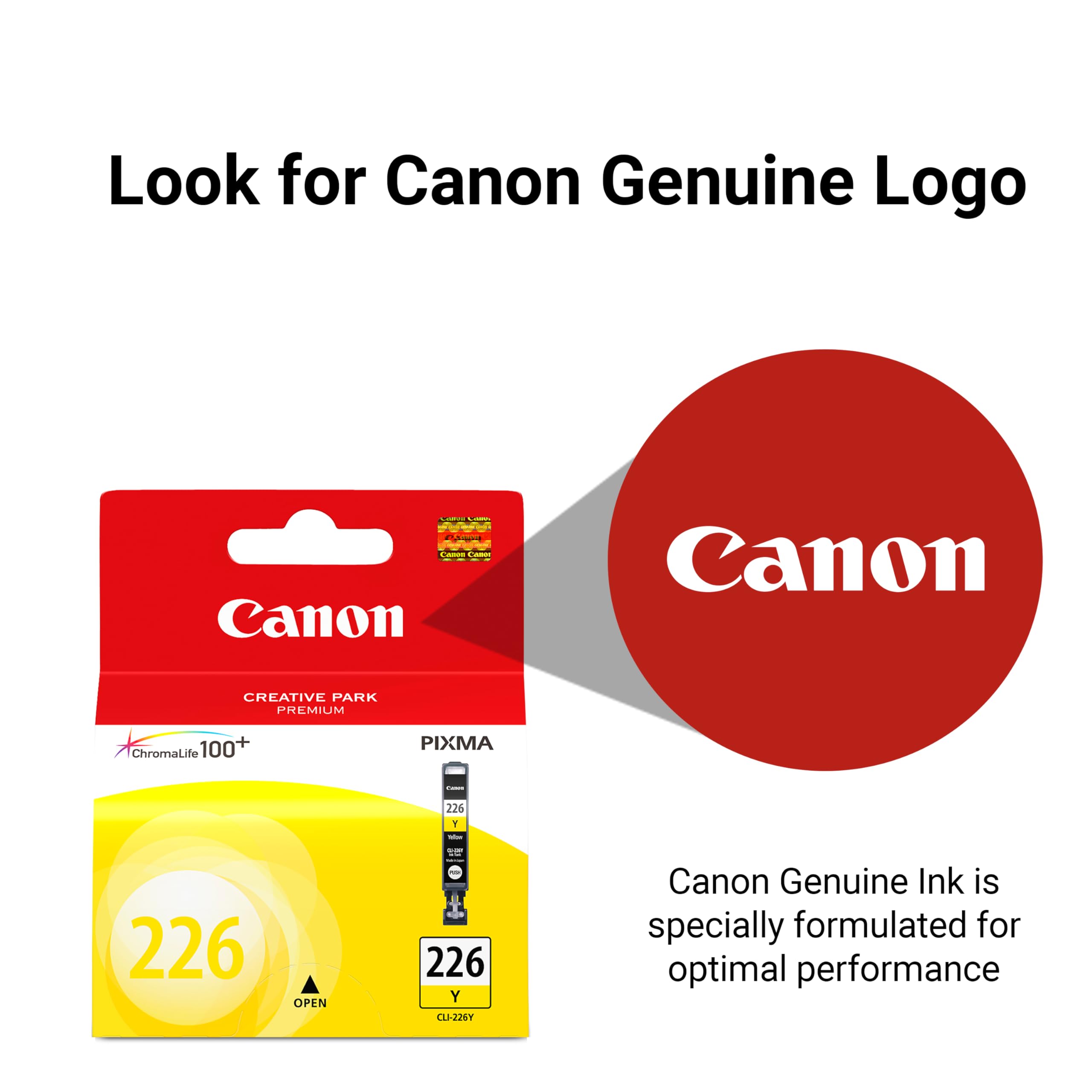 Canon CLI-226 YELLOW Compatible to iP4820,iP4920,iX6520,MG5120 CANON EXCLUSIVE,MG5320,MG5520,MG8120/MG6120,MG8220/MG6220,MX882,MX892/MX472 Printers