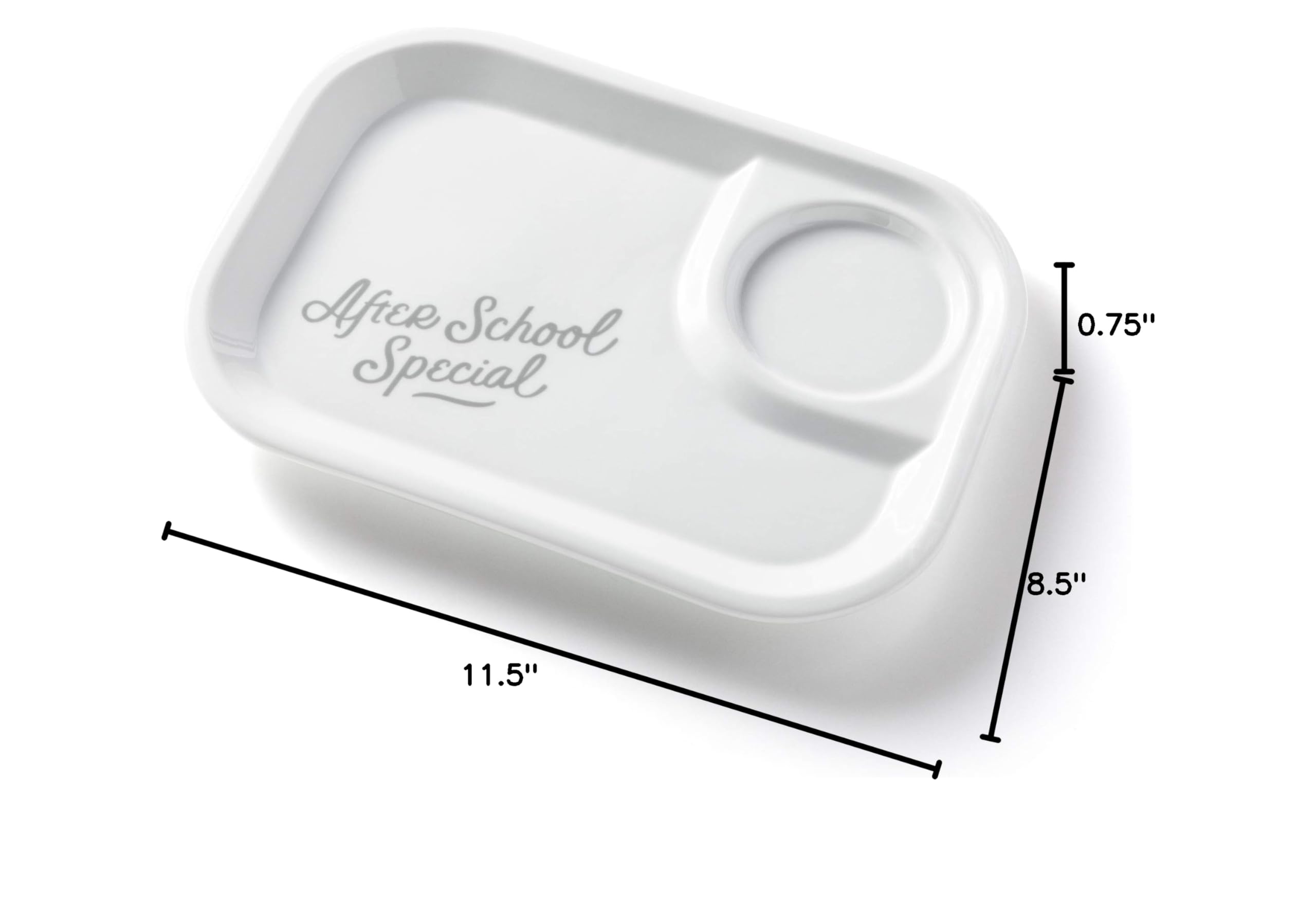After School Special Ceramic Serving Tray from Brass Monkey - 11.5" x 8.5" x 3/4", White, Vintage Cafeteria-Inspired Tray, Unique Gift Idea!