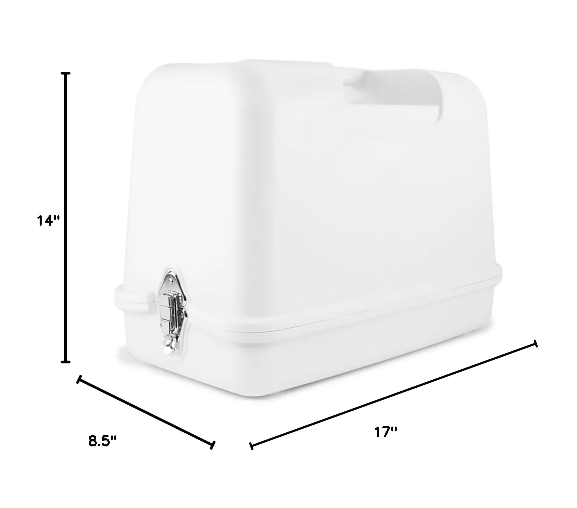 SINGER | Universal Hard Carrying Case, White, Impact Resistant Plastic, Fits Most Free-Arm Portable Sewing Machines - Sewing Made Easy