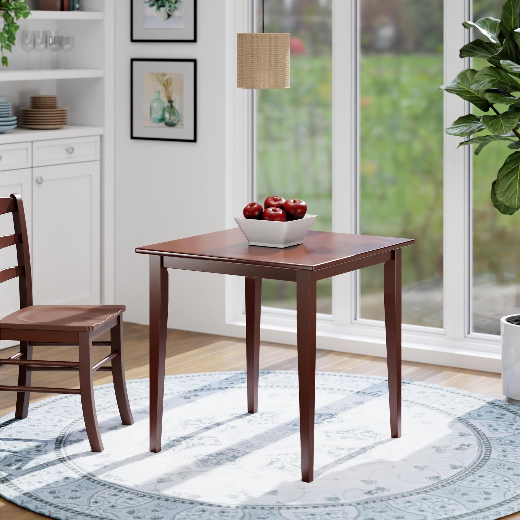 Winsome Wood Groveland Dining, Walnut 29.53 x 29.53 x 29.13