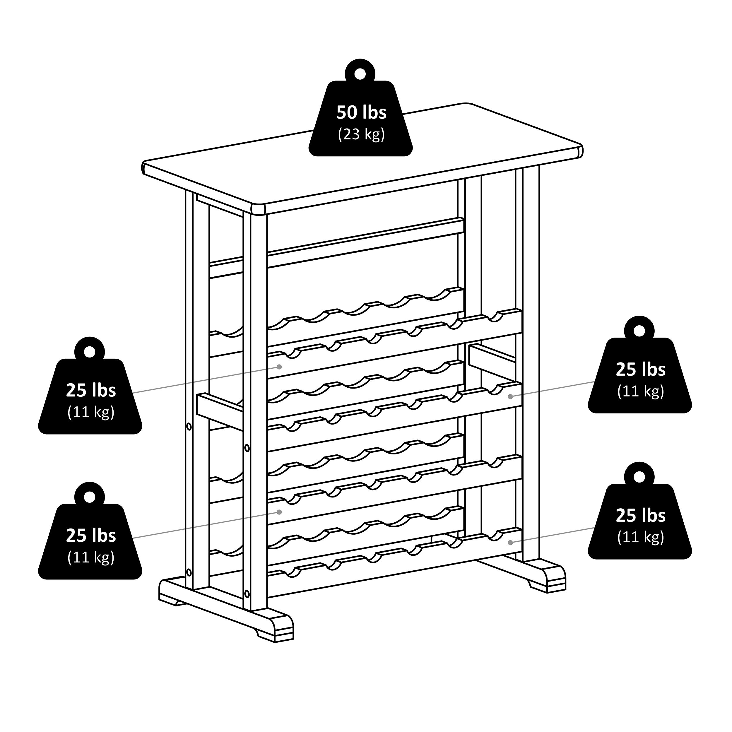 Winsome Vinny Wine Storage, 31.5"W x 35.67"H x 16.22"D, Espresso