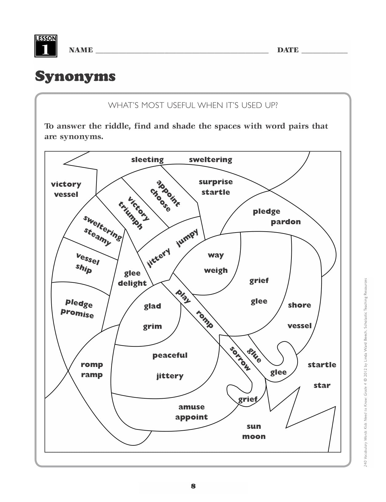 240 Vocabulary Words Kids Need to Know: Grade 4: 24 Ready-To-Reproduce Packets That Make Vocabulary Building Fun & Effective