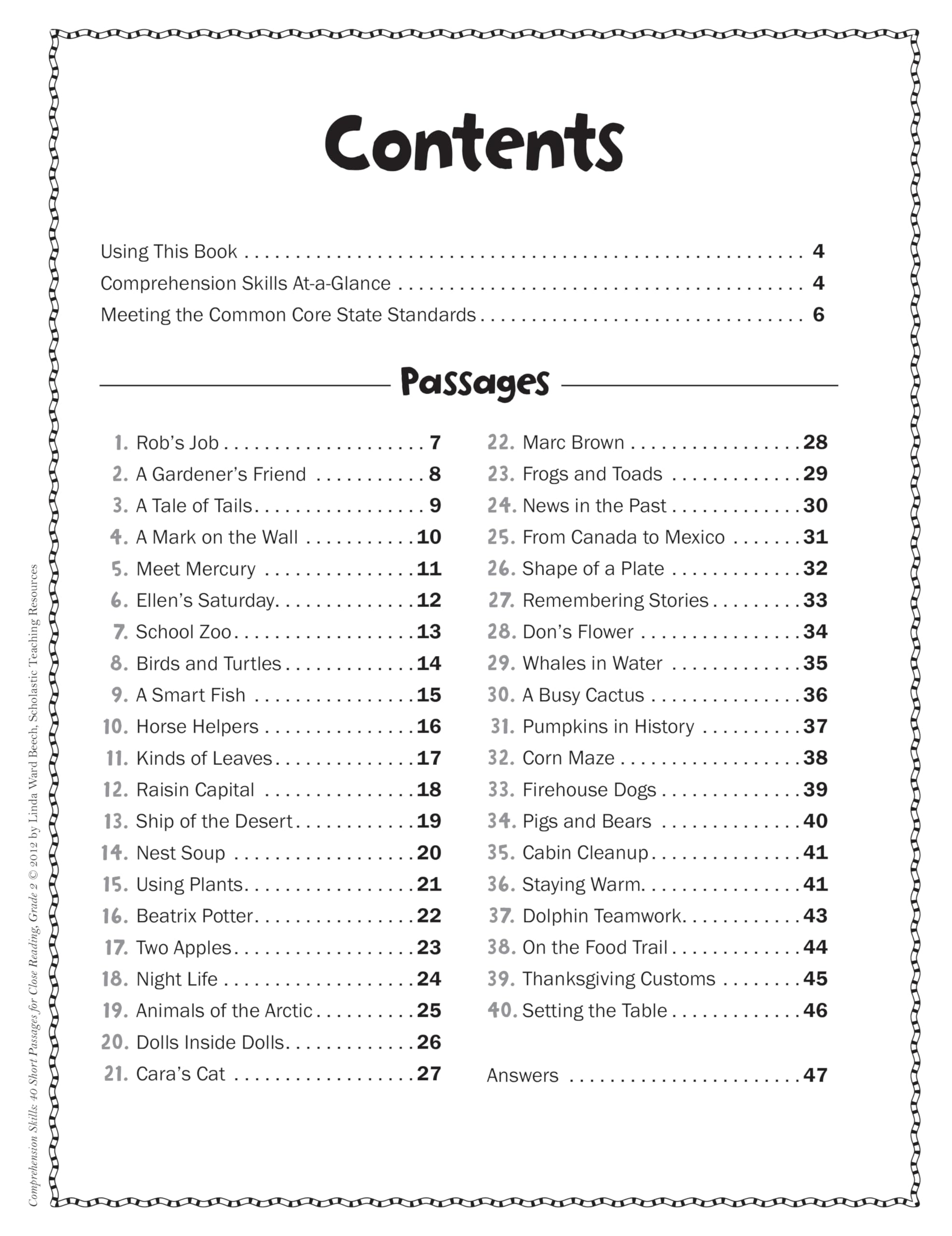 Scholastic Teaching Resources SC-546053 Comprehension Skills Gr 2 40 Short Passages For Close Reading