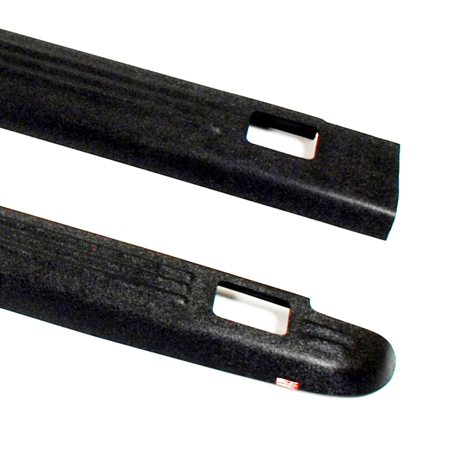 Wade 72-01451 Truck Bed Rail Caps Black Ribbed Finish with Stake Holes for 2002-2009 Dodge Ram 1500 2500 with 6.5ft bed (Set of 2)