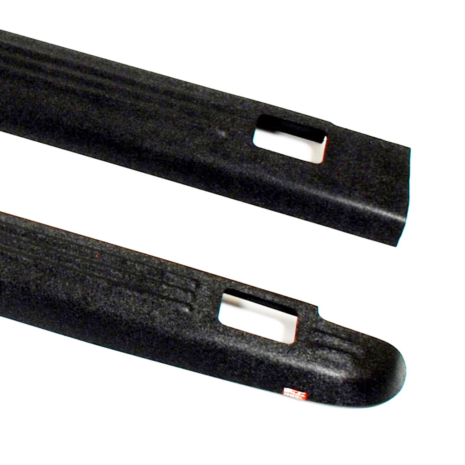 Wade 72-01451 Truck Bed Rail Caps Black Ribbed Finish with Stake Holes for 2002-2009 Dodge Ram 1500 2500 with 6.5ft bed (Set of 2)