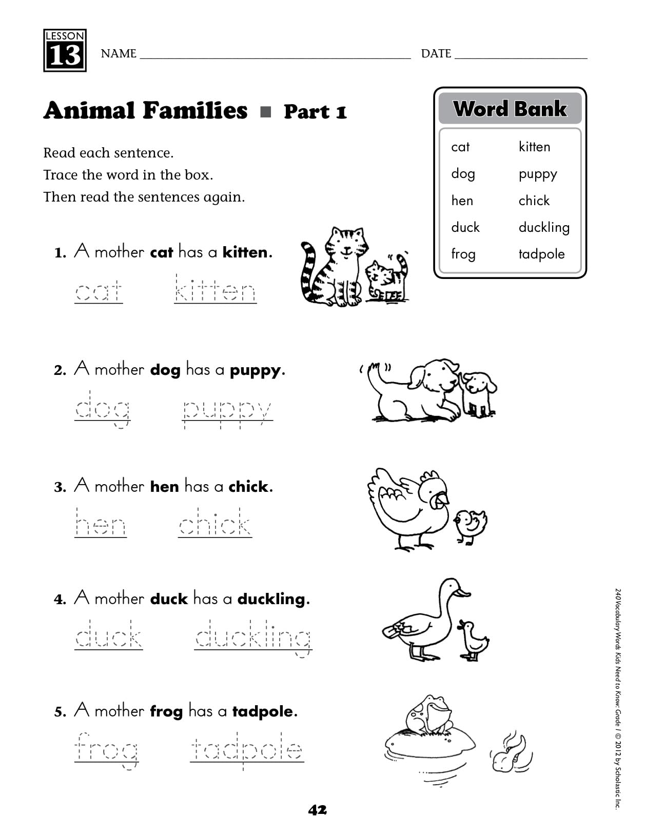 240 Vocabulary Words Kids Need to Know, Grade 1: 24 Ready-to-reproduce Packets That Make Vocabulary Building Fun & Effective
