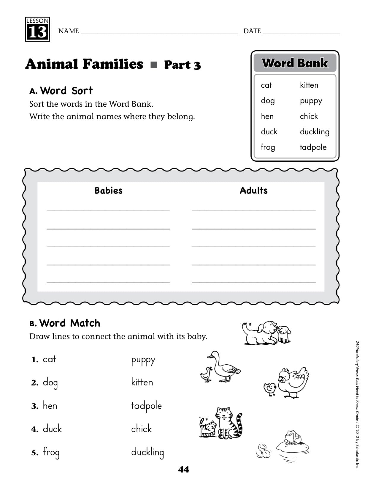 240 Vocabulary Words Kids Need to Know, Grade 1: 24 Ready-to-reproduce Packets That Make Vocabulary Building Fun & Effective