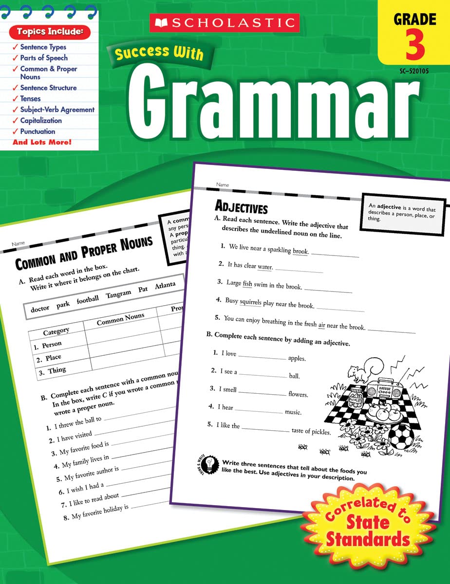 Scholastic Success With: Grammar, Grade 3