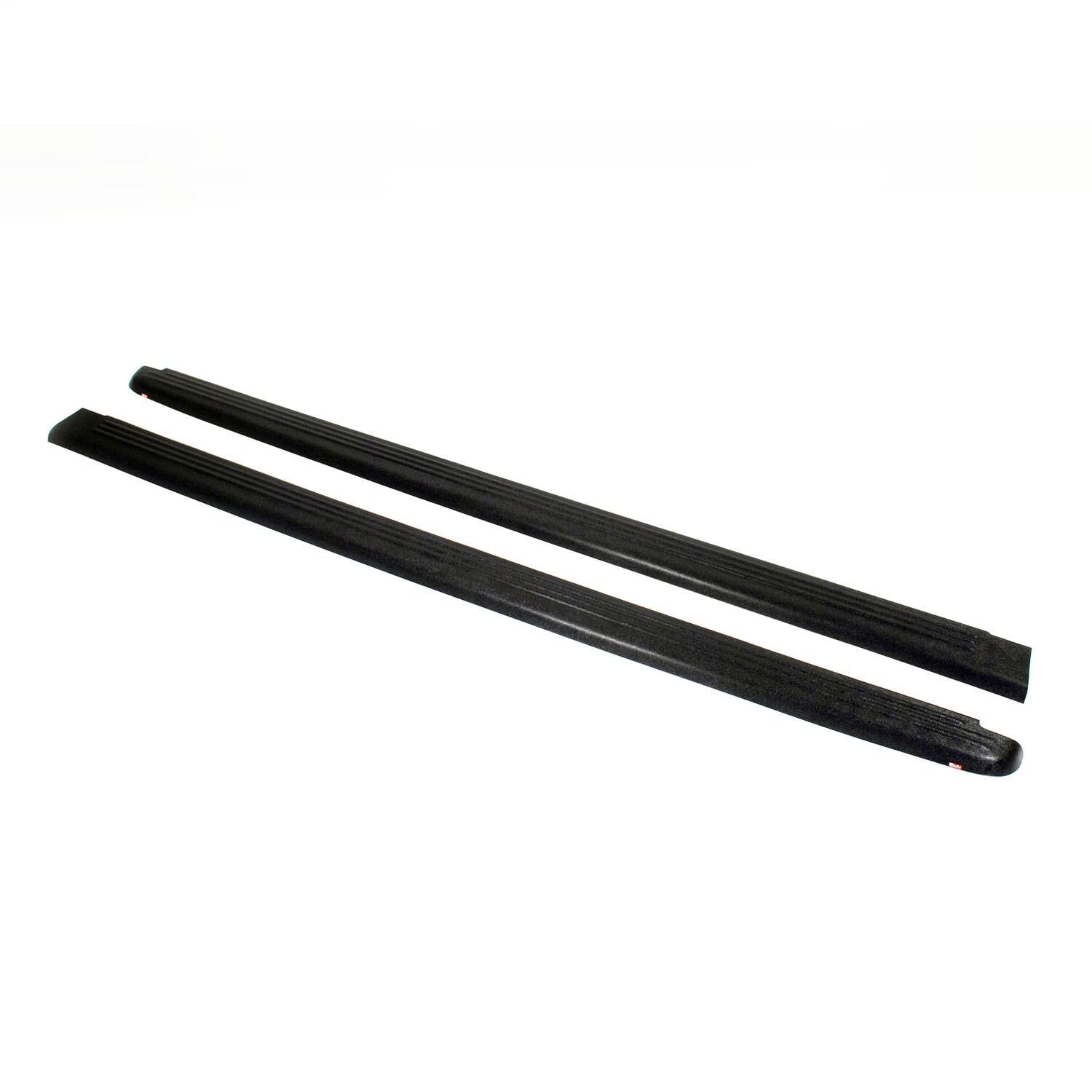 Wade 72-00721 Truck Bed Rail Caps Black Ribbed Finish without Stake Holes for 2000-2005 Toyota Tundra with 6.5ft bed (Set of 2)