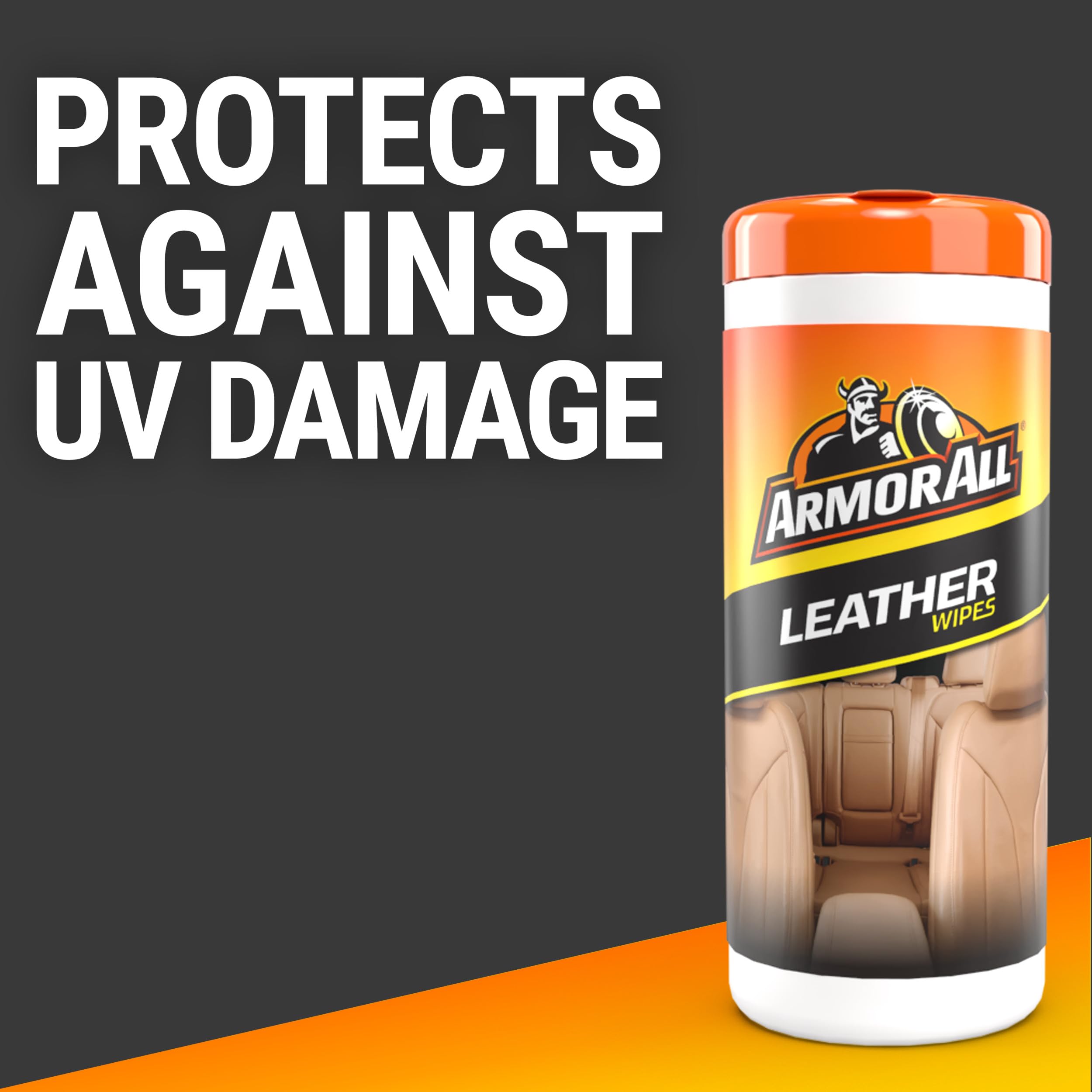 Armor All 10881 Interior Cleaner Car Leather Wipes by , For Cleaning Cars, Trucks and Motorcycles, 20 Count