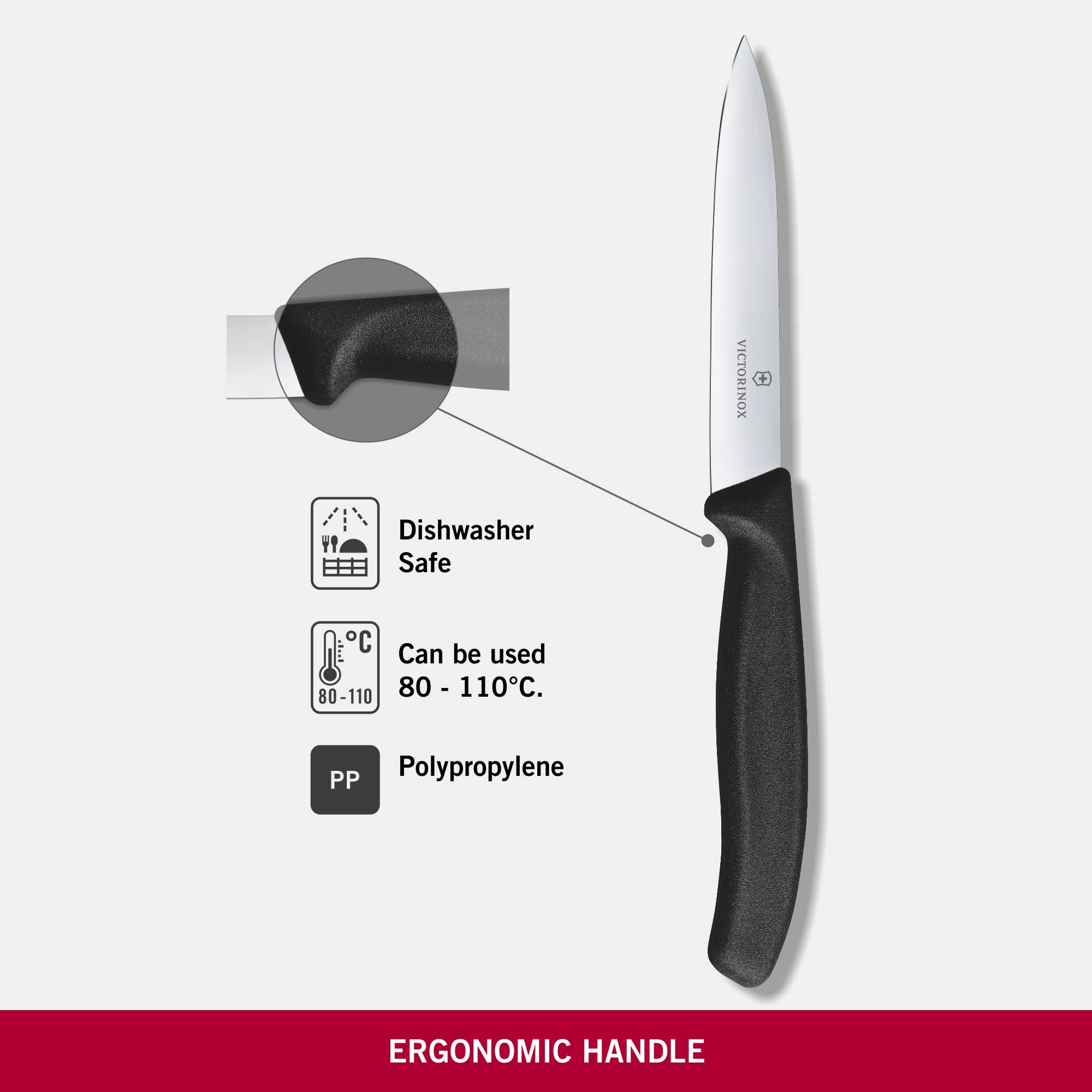 Victorinox Gemüsemesser SwissClassic, 10 cm, schwarz