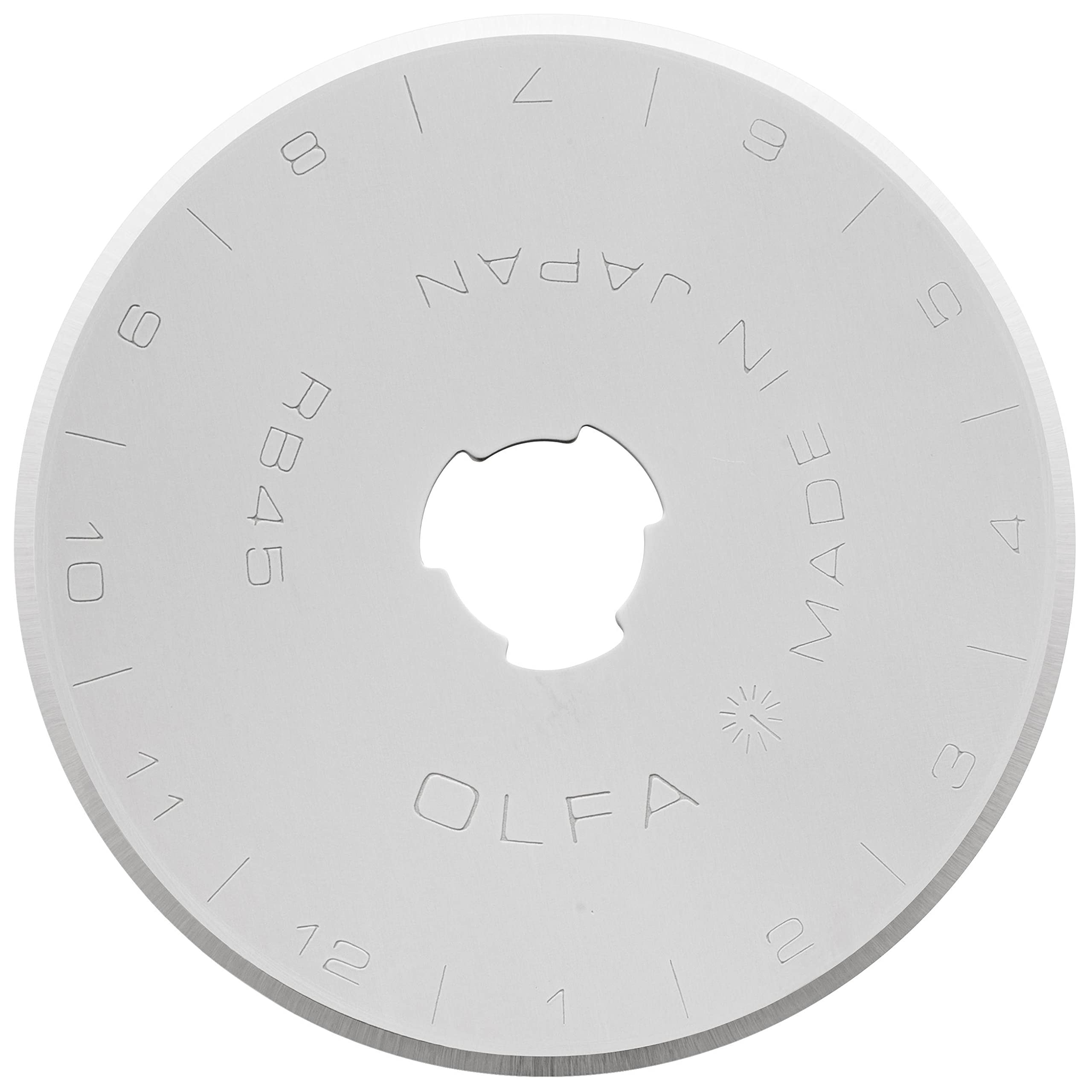 OLFA 1079062 RB45-2 45mm Straight Edge Rotary Blade, 2-Pack