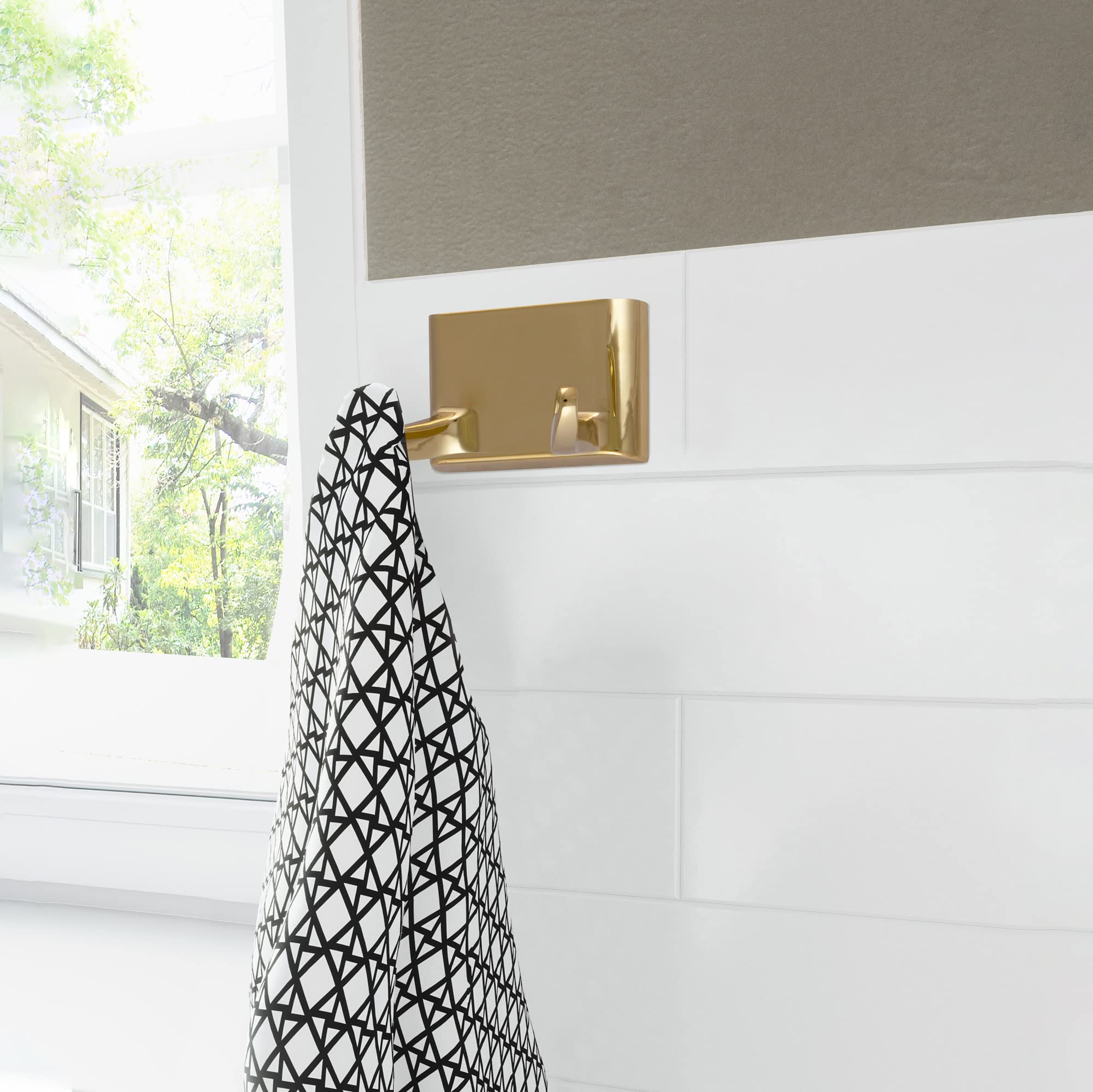 Design House 533307 Millbridge Bath Accessories, Robe Hook, Polished Brass