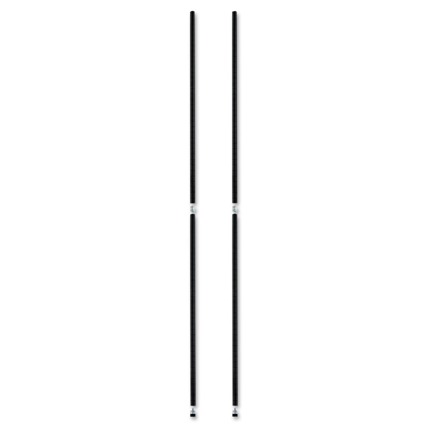 Alera SW59PO36BL Stackable Posts for Wire Shelving, 36-Inch High, Black, 4/Pack