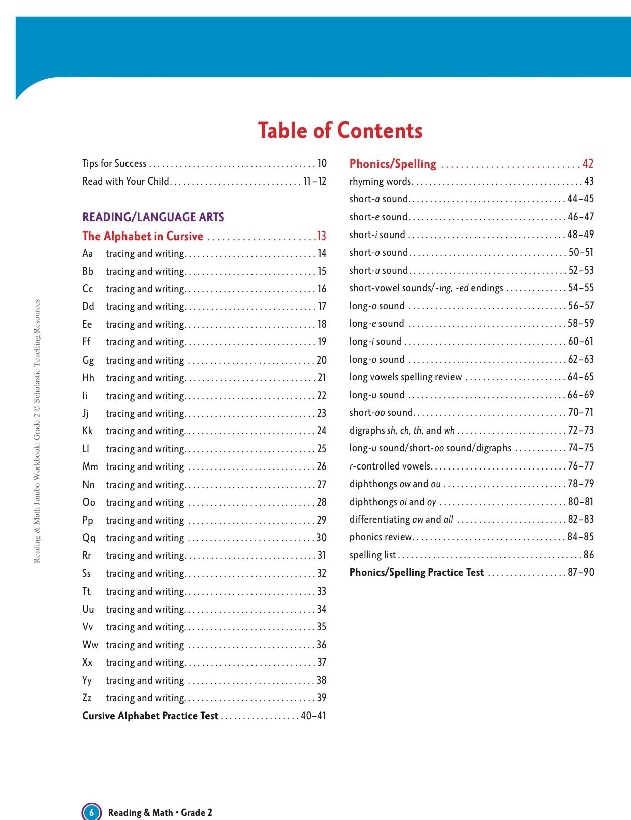 Scholastic Success with Reading and Math Jumbo Workbook