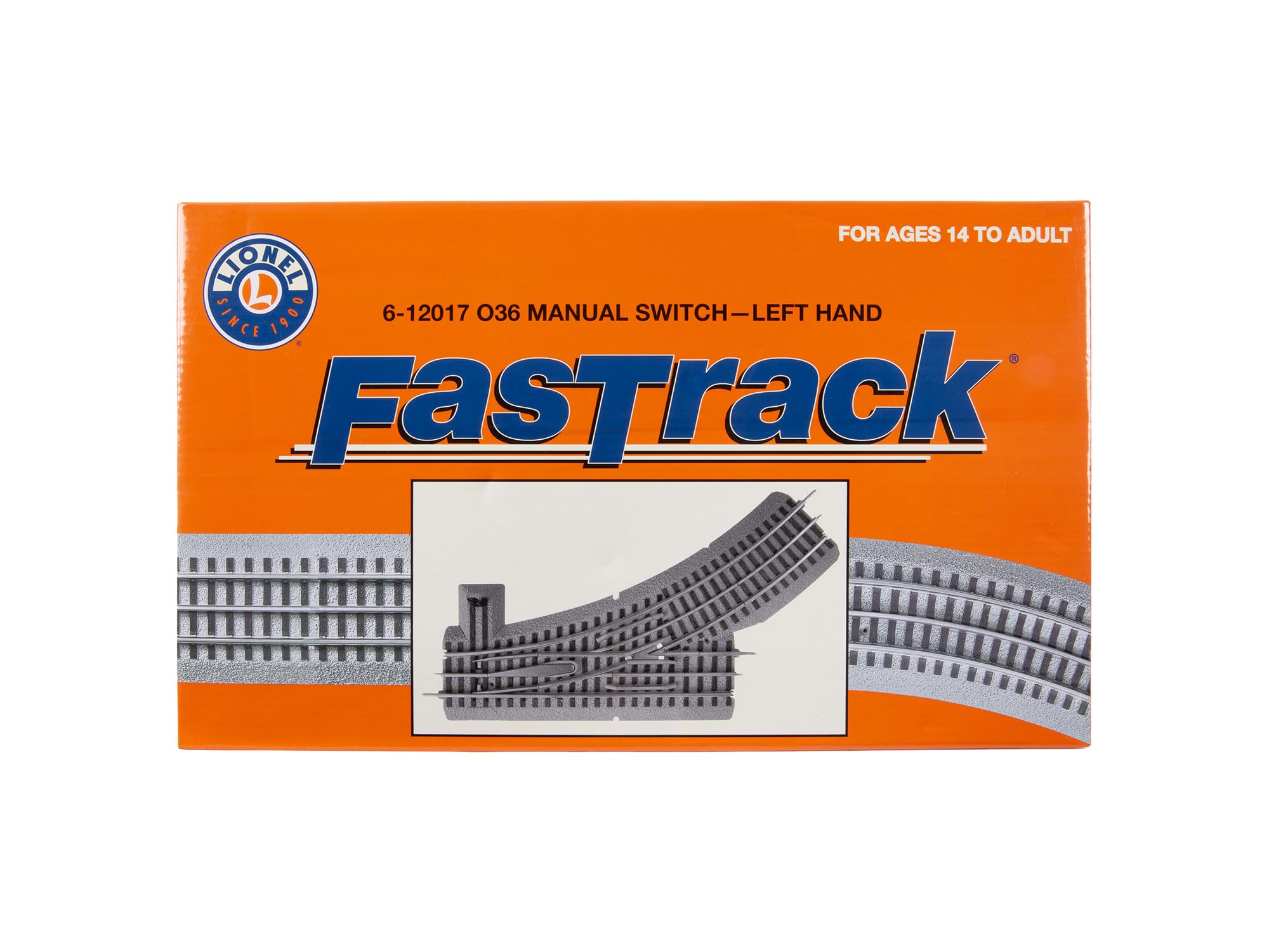 Lionel FasTrack 036 Manual Switch, Electric O Gauge, Left Hand