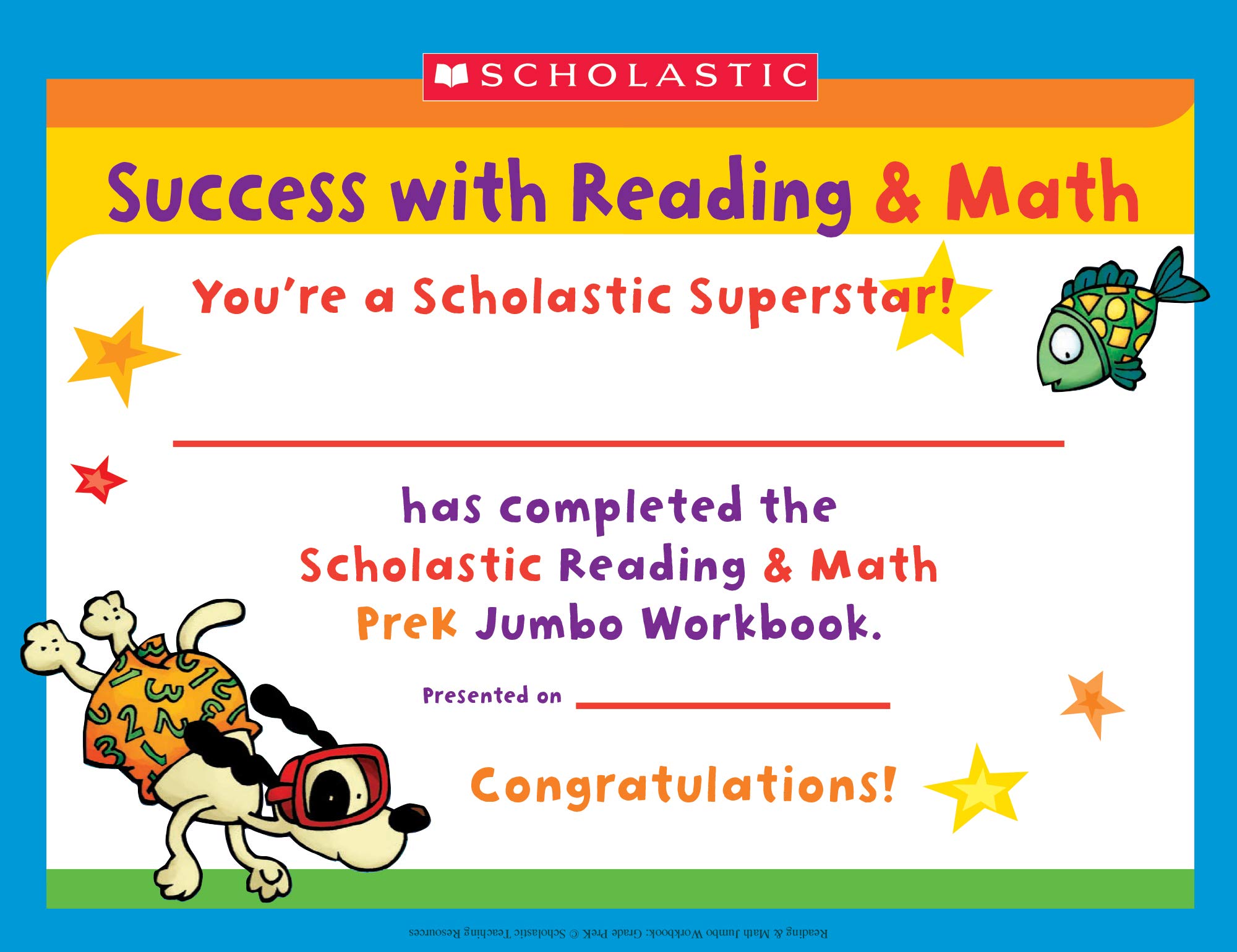 Scholastic Pre-K Reading & Math Jumbo Workbook