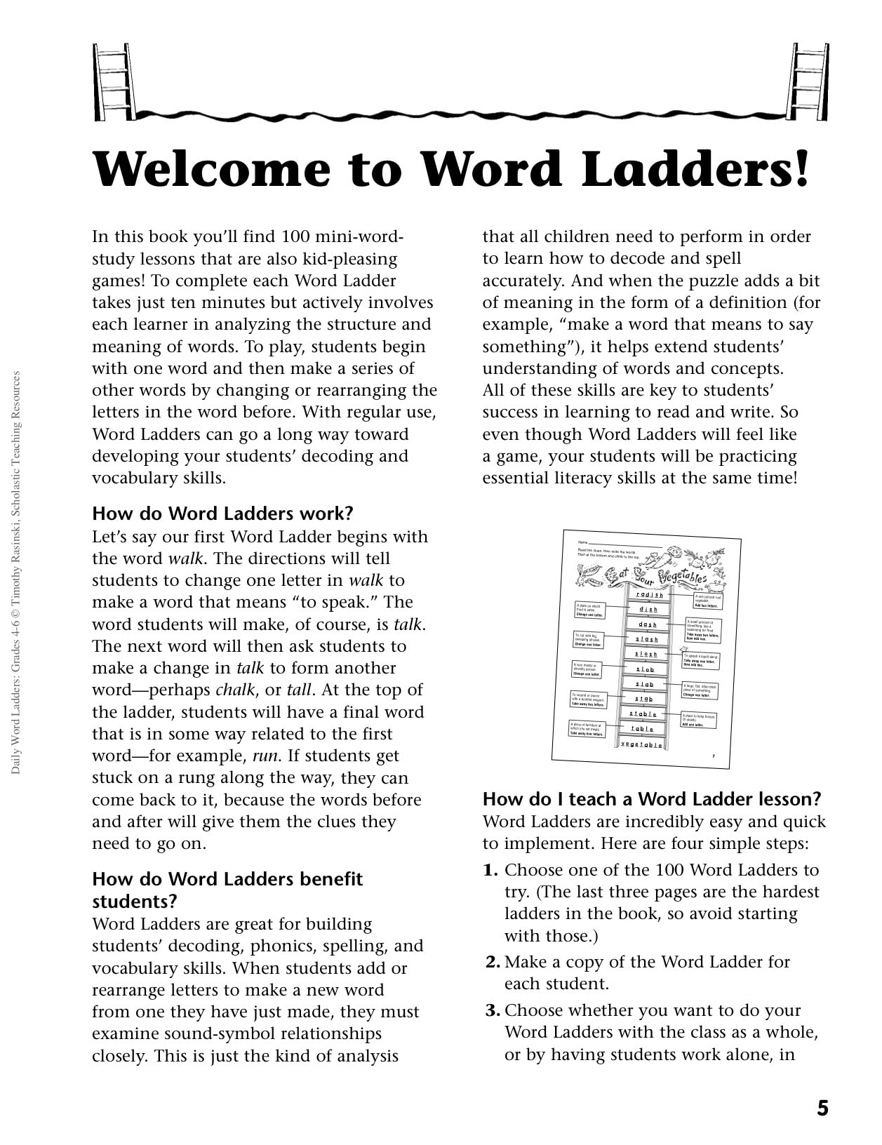 Daily Word Ladders: Grades 4-6: 100 Reproducible Word Study Lessons That Help Kids Boost Reading, Vocabulary, Spelling & Phonics Skills--Independently (Daily Word Ladders)
