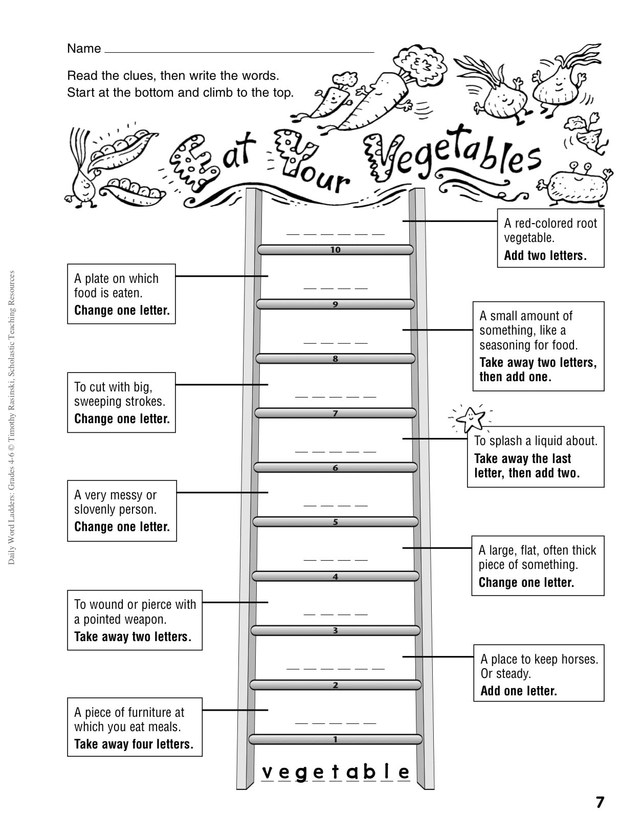 Daily Word Ladders: Grades 4-6: 100 Reproducible Word Study Lessons That Help Kids Boost Reading, Vocabulary, Spelling & Phonics Skills--Independently (Daily Word Ladders)