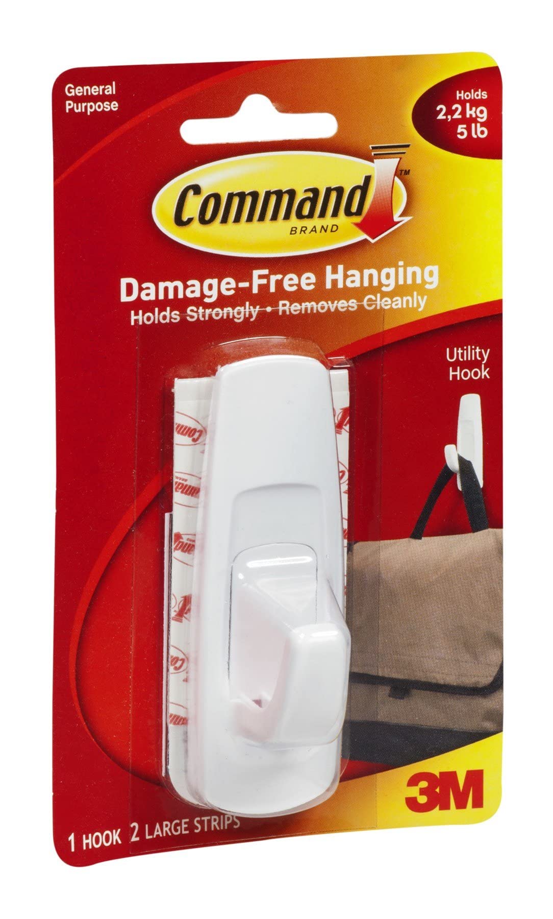 Command Strips 17003 Large Hooks With Command⢠Adhesive