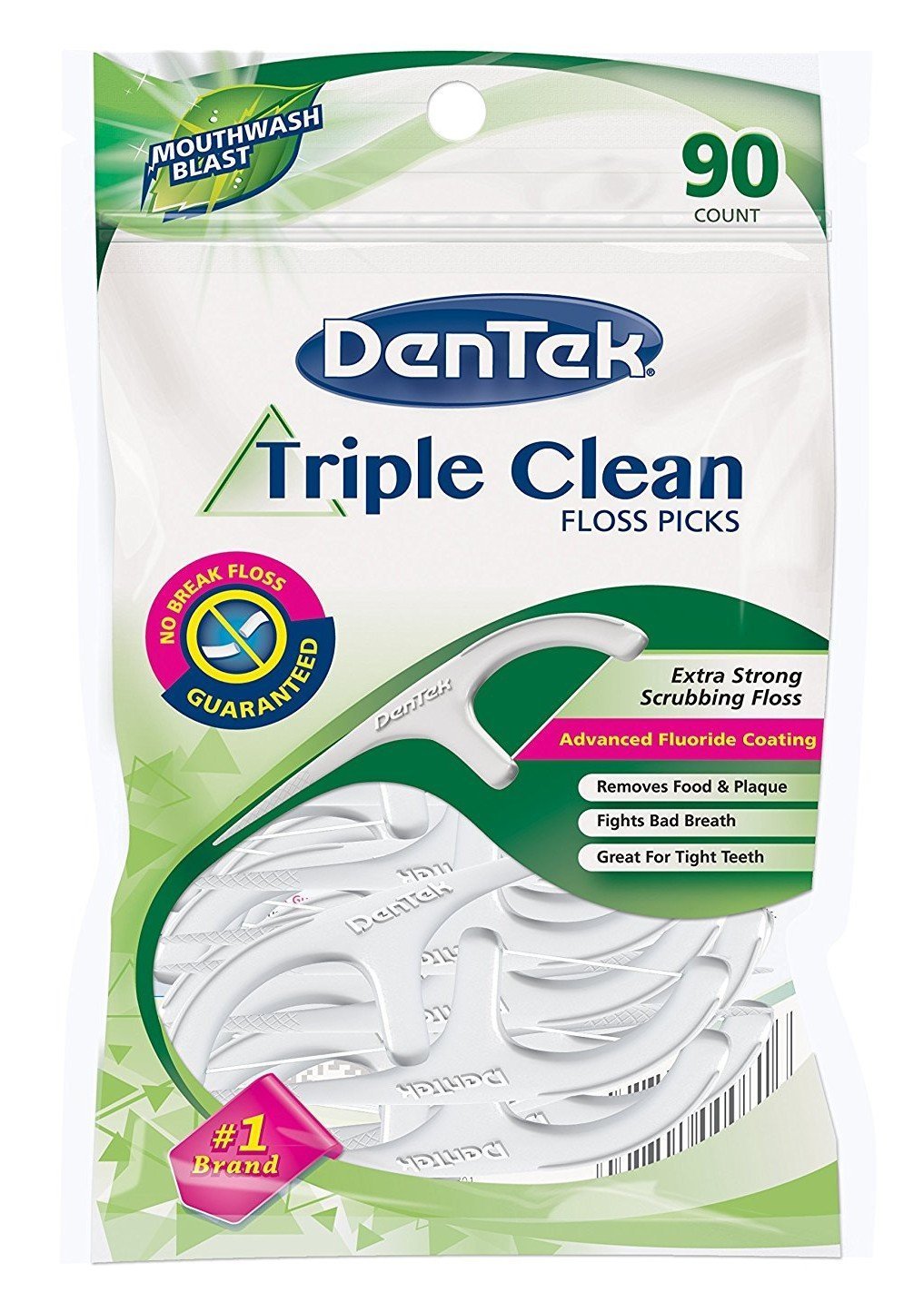 DenTek Floss Picks - Fresh Mint - 90 Count