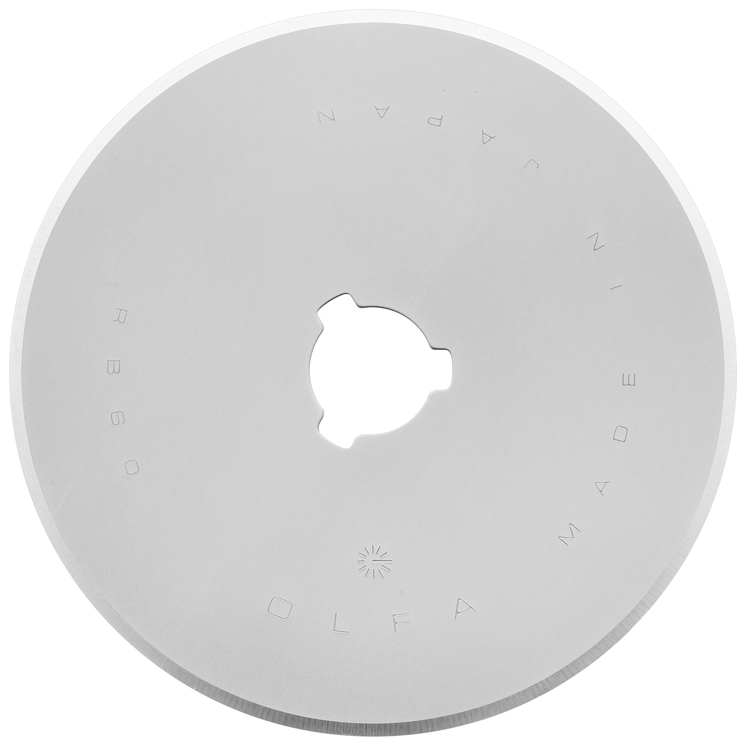OLFA 60mm Rotary Cutter Replacement Blade, 1 Blade (RB60-1) - Tungsten Steel Circular Rotary Fabric Cutter Blade for Crafts, Sewing, Quilting, Fits Most 60mm Rotary Cutters