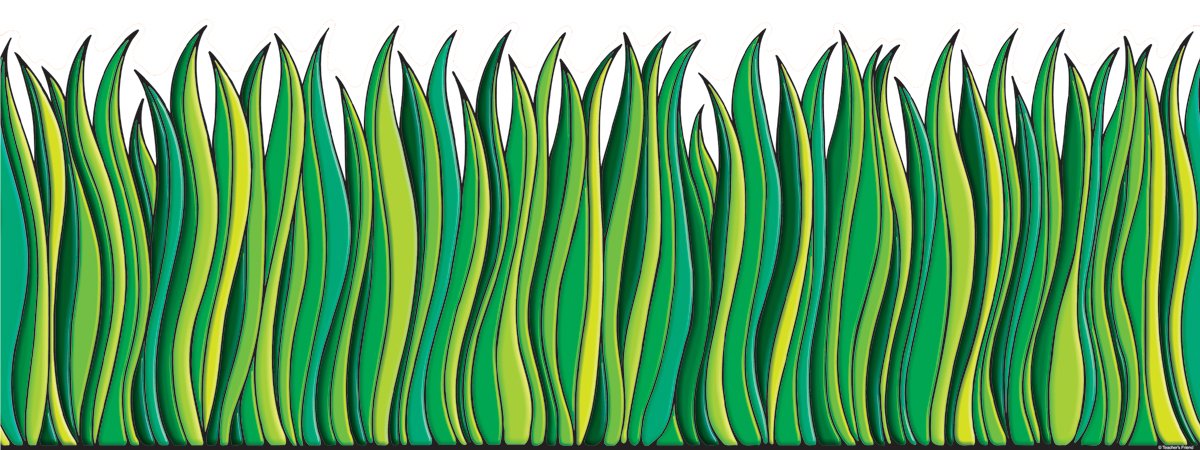 Scholastic TF3302 Tall Green Grass Jumbo Borders