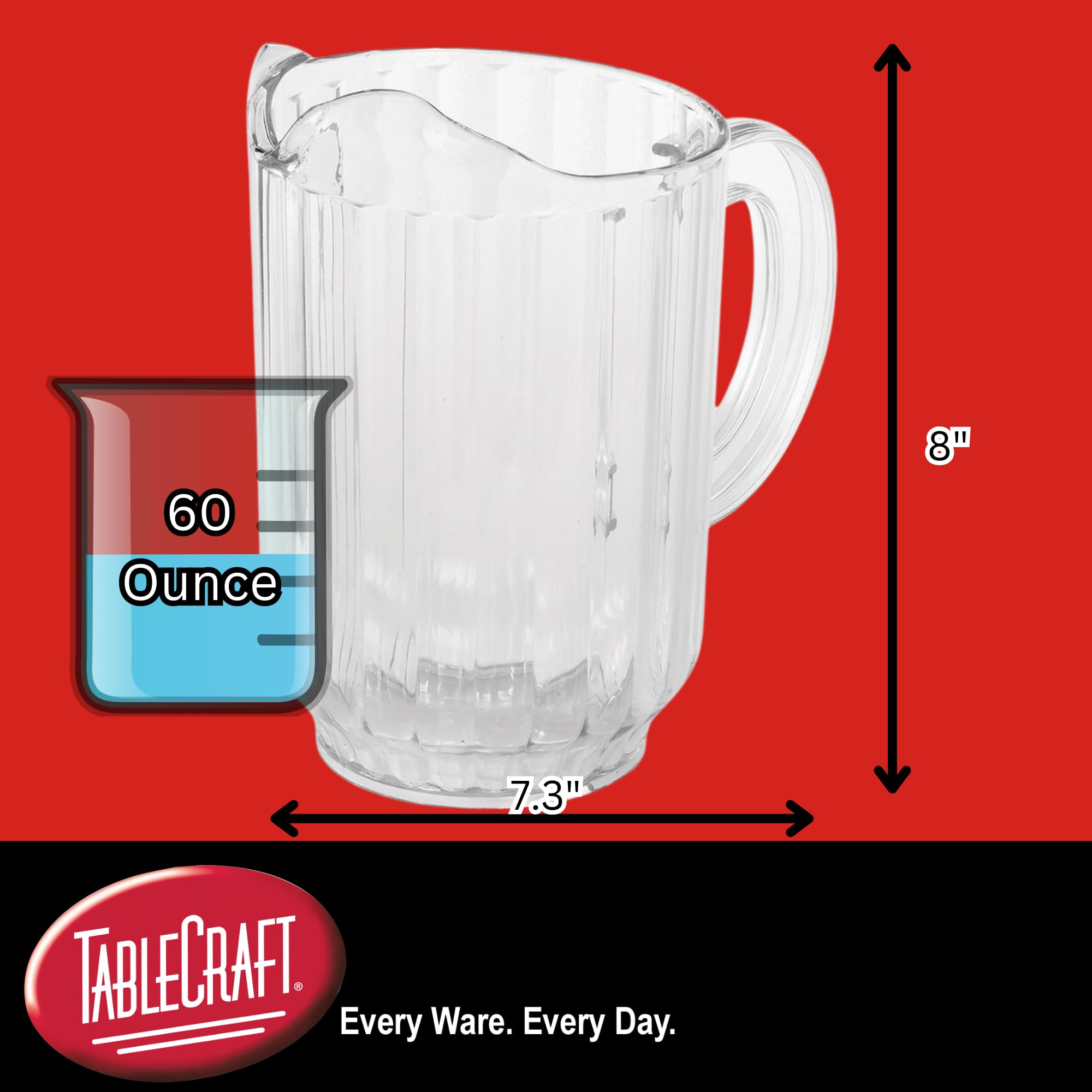 Tablecraft 60 oz San Plastic Pitcher