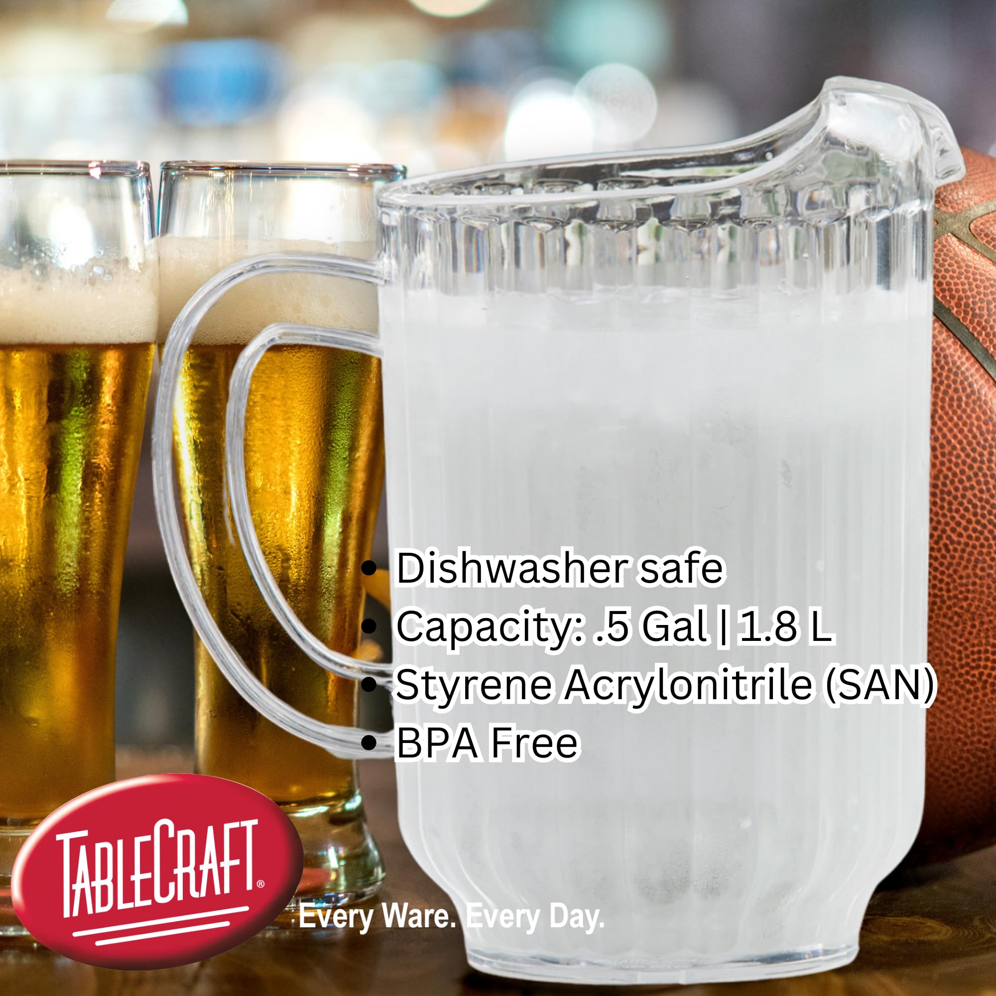 Tablecraft 60 oz San Plastic Pitcher